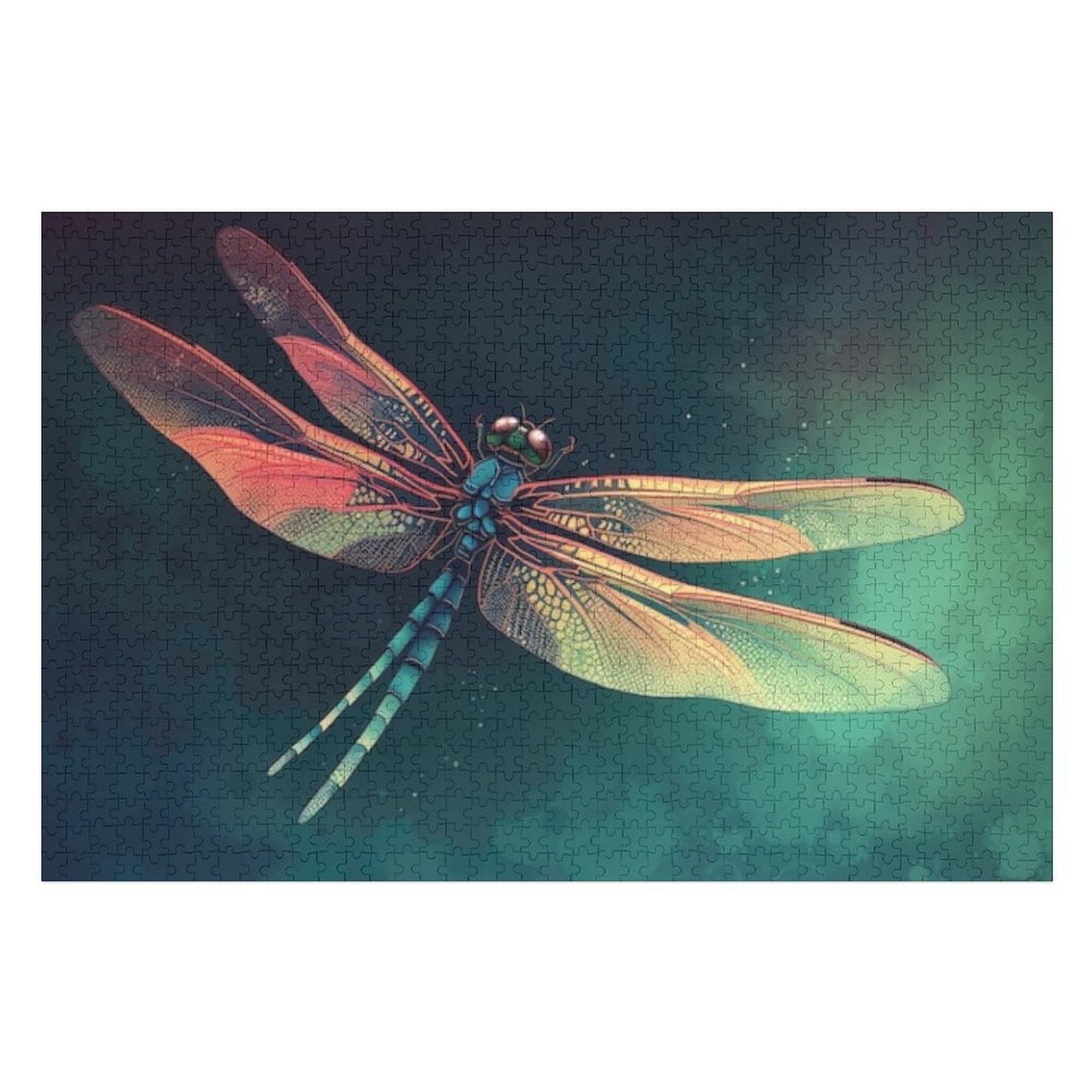 Puzzles for Adults 1000 Pieces - Dragonfly Puzzle Brain Teaser Activity ...