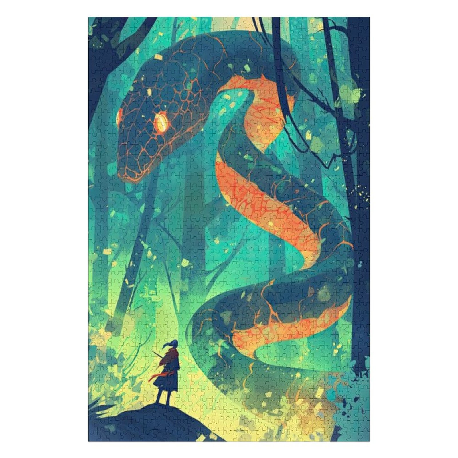 Puzzles for Adults 1000 Pieces - Fantasy Snake Puzzle Game Wonderful ...