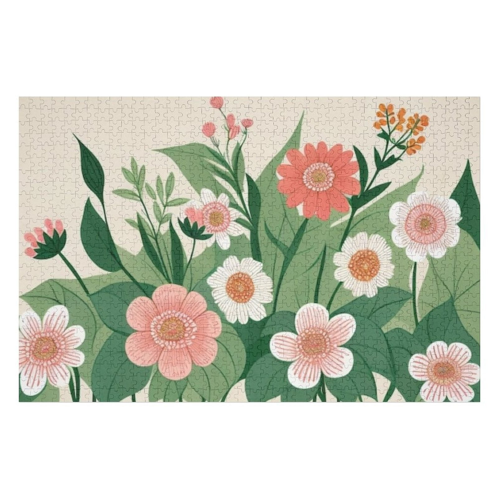 Puzzles for Adults 1000 Pieces - Floral Pattern Funny Puzzles Poster ...