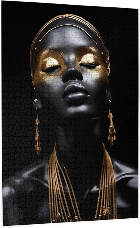 Puzzles for Adults 1000 Pieces Jigsaw Puzzle African Black Woman ...