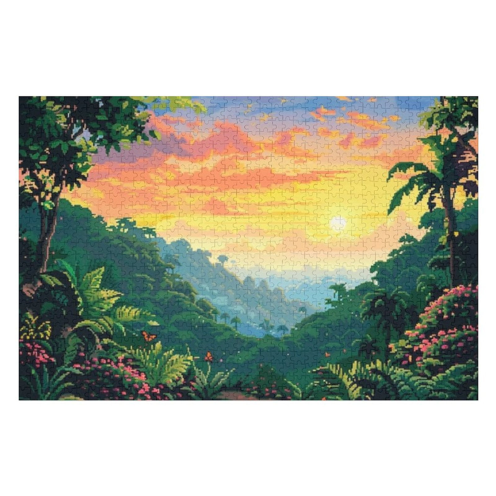 Puzzles for Adults 1000 Pieces - Jungle Landscape Funny Puzzles Poster ...