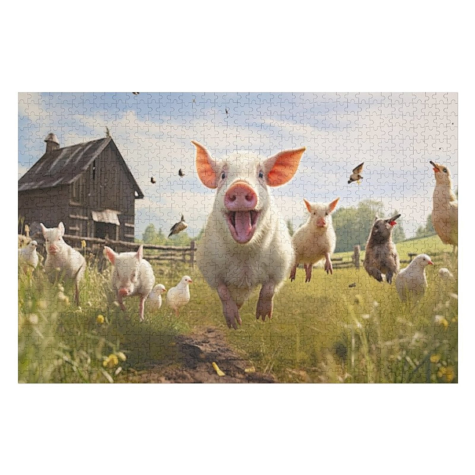 Puzzles for Adults 1000 Pieces - Laughter Farm Funny Perfect ...
