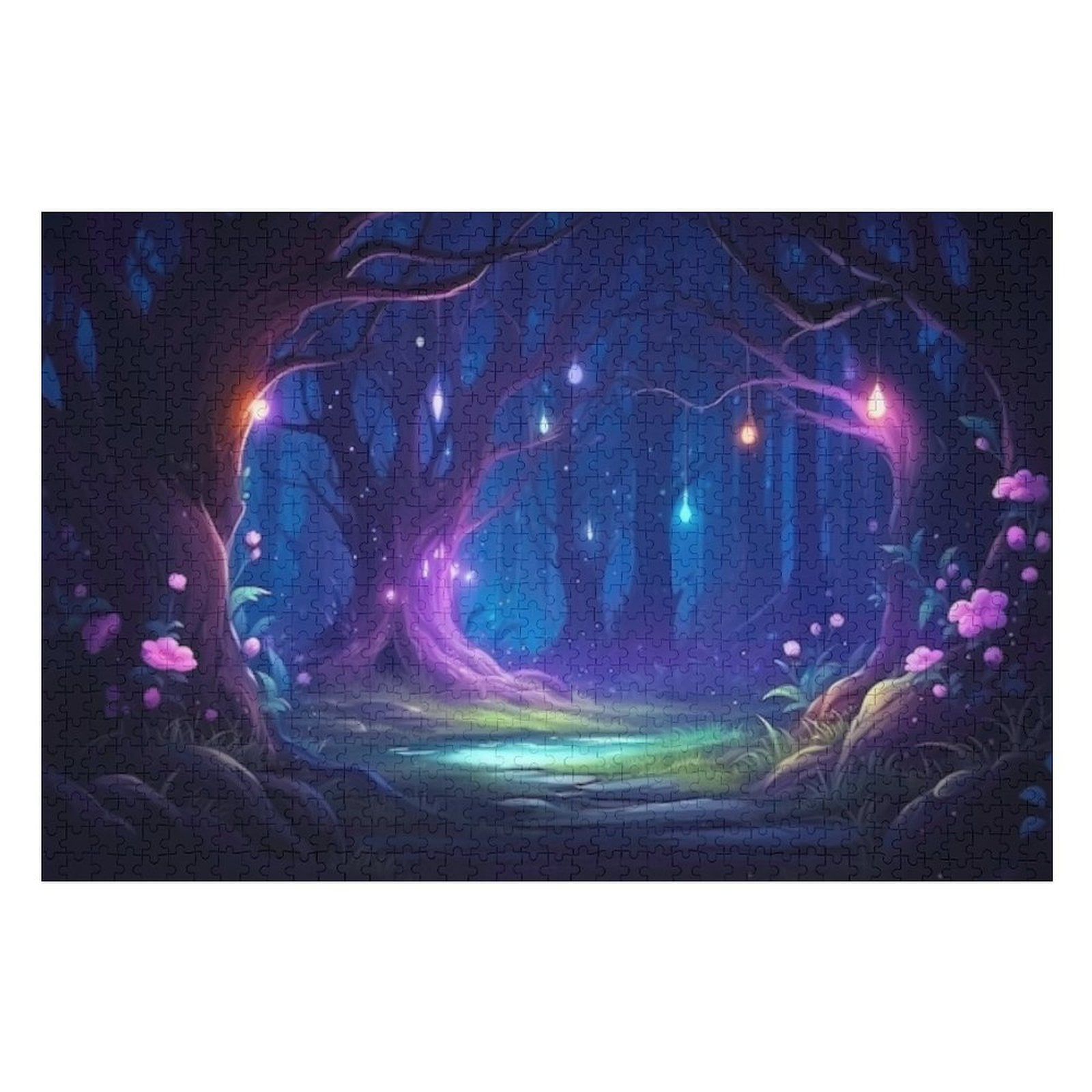 Puzzles for Adults 1000 Pieces - Luminescent Fairyland Encounters Funny ...