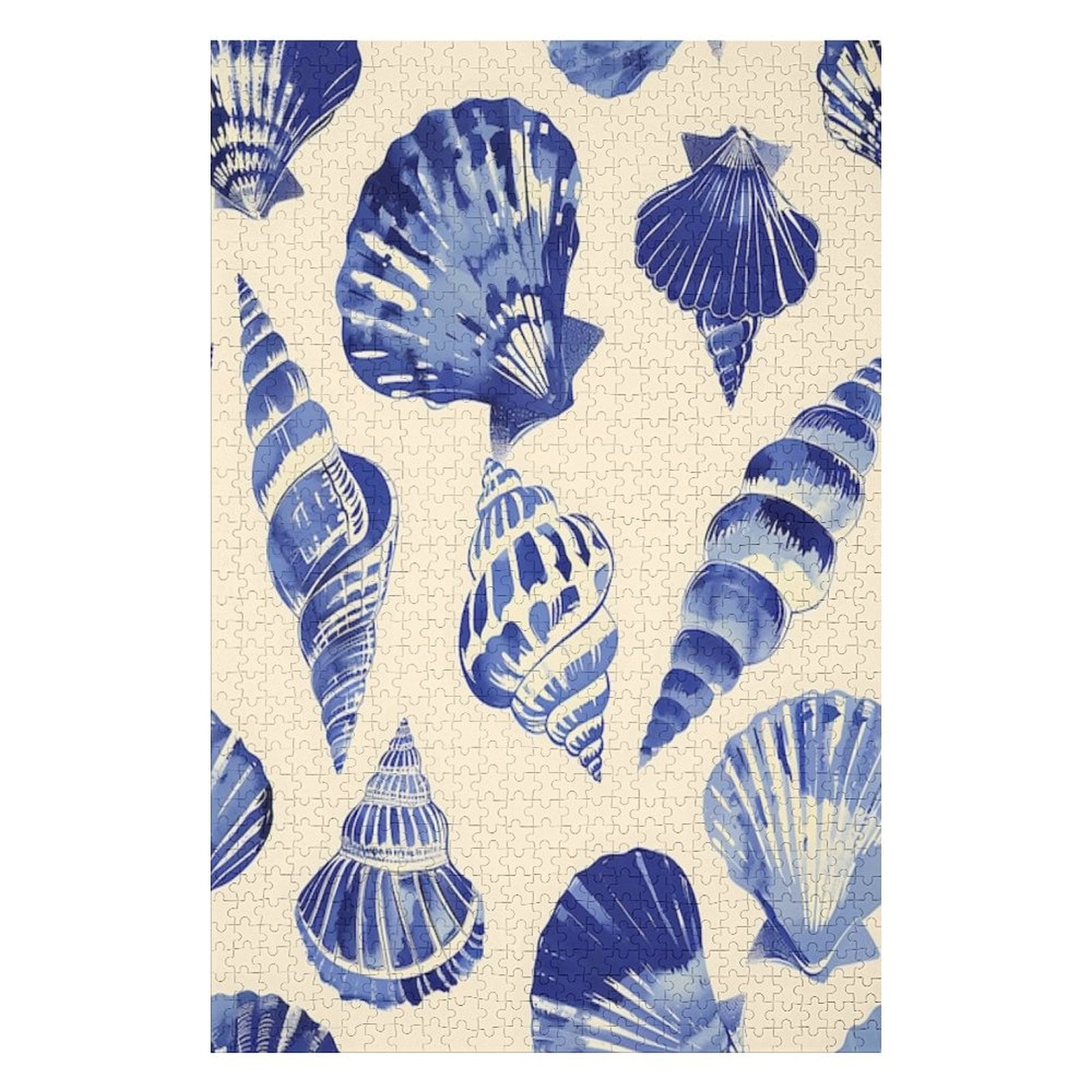 Puzzles for Adults 1000 Pieces - Painted Set Seashells Style Fun Brain ...