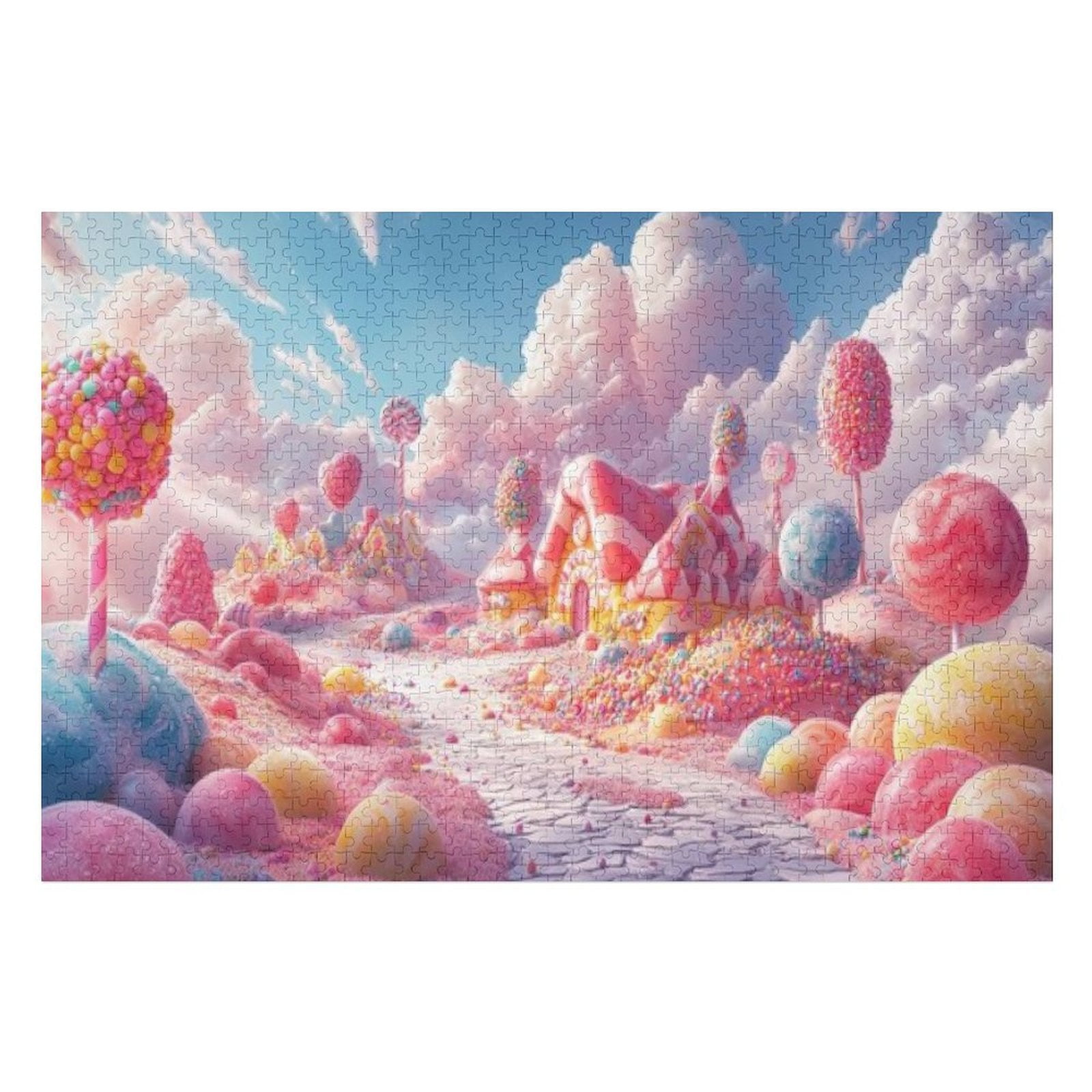 Puzzles for Adults 1000 Pieces - Playful Imaginary Candy Land Puzzle ...