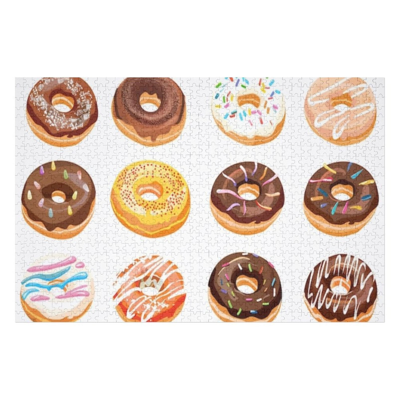 Puzzles for Adults 1000 Pieces - Series Pictures Donuts With Different ...