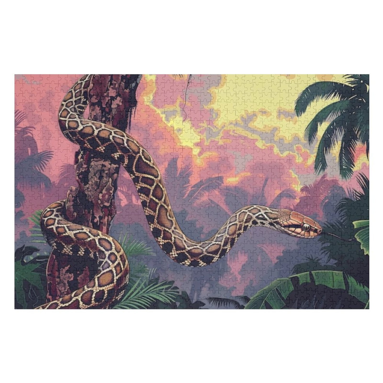 Puzzles for Adults 1000 Pieces - Snake Funny Puzzles Poster Family ...