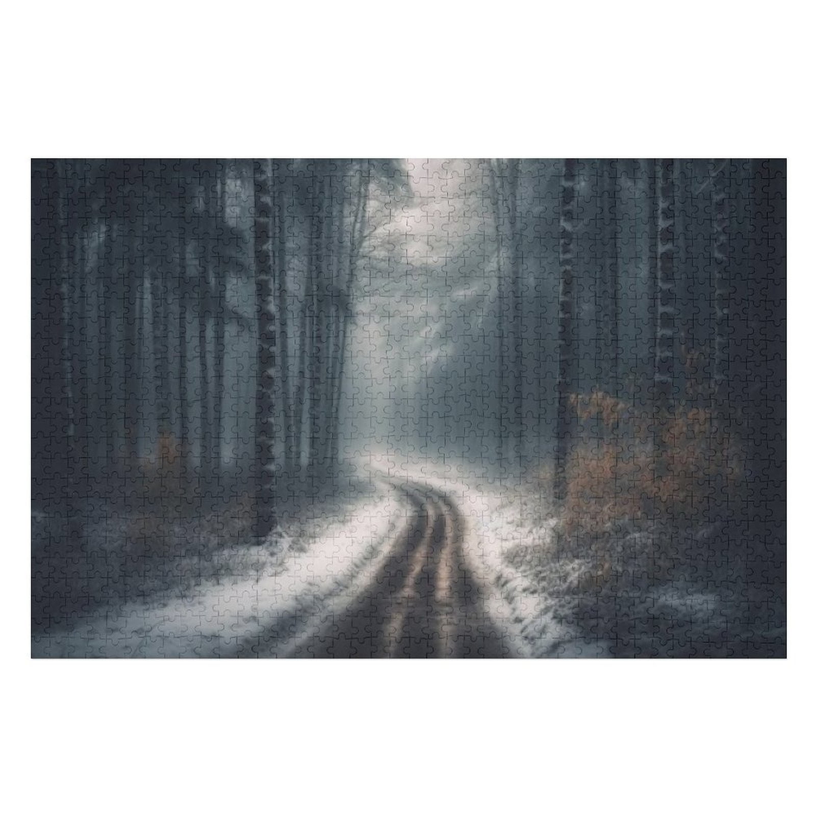 Puzzles for Adults 1000 Pieces - Spooky Forest Fog Vanishing Point ...