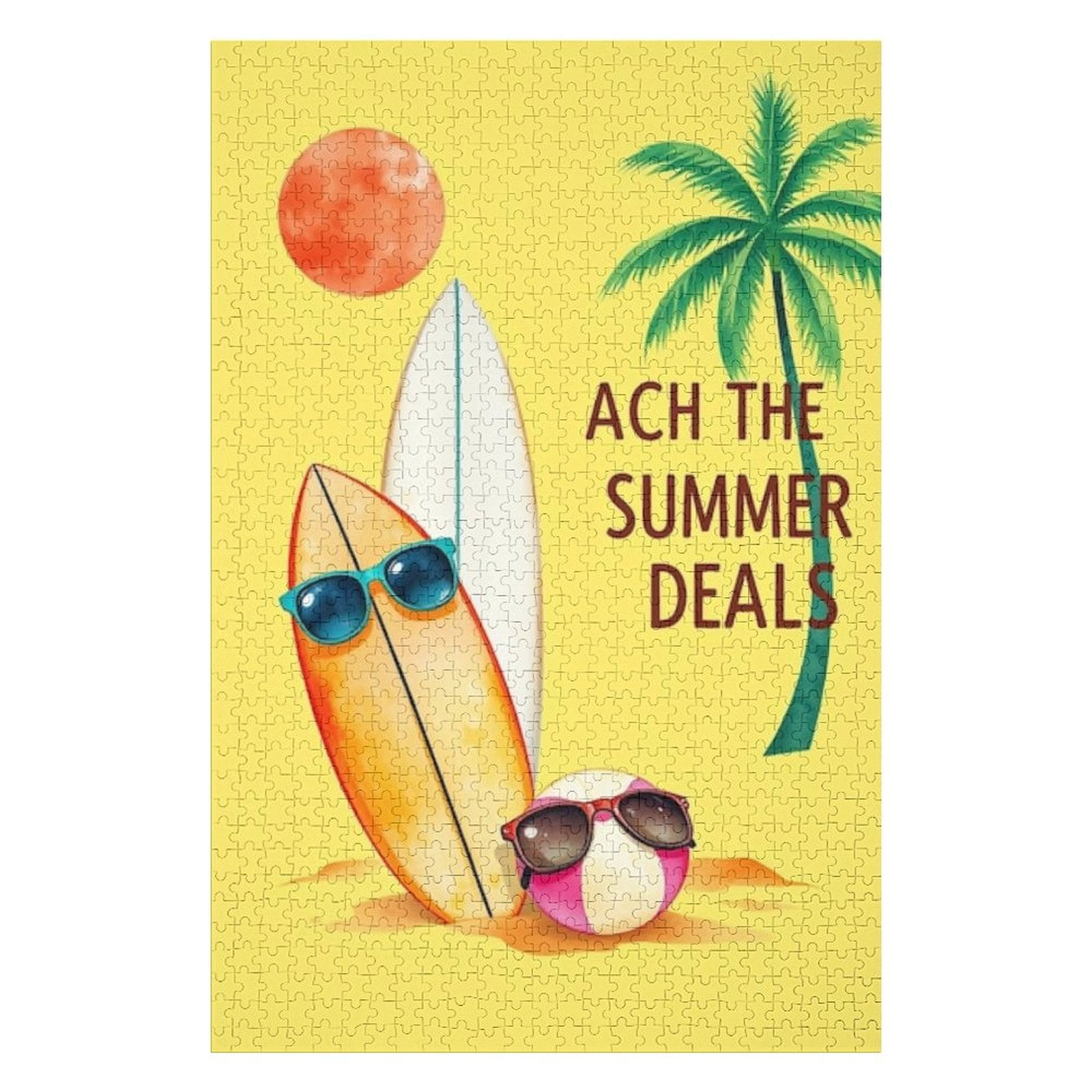 Puzzles for Adults 1000 Pieces - Summer Surf Deals Puzzle Brain Teaser ...