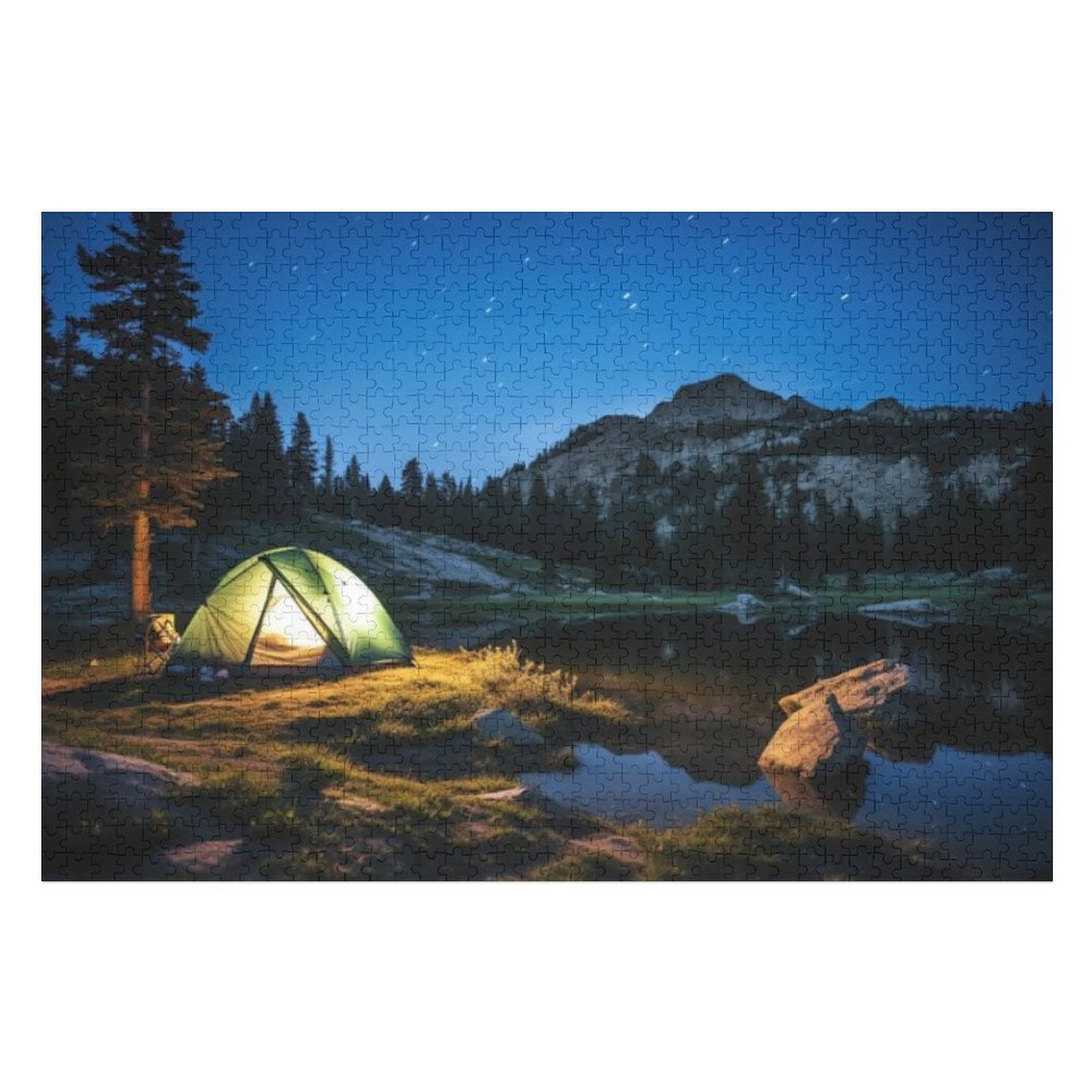 Puzzles for Adults 1000 Pieces - Tent Outdoor By Night Puzzles for ...