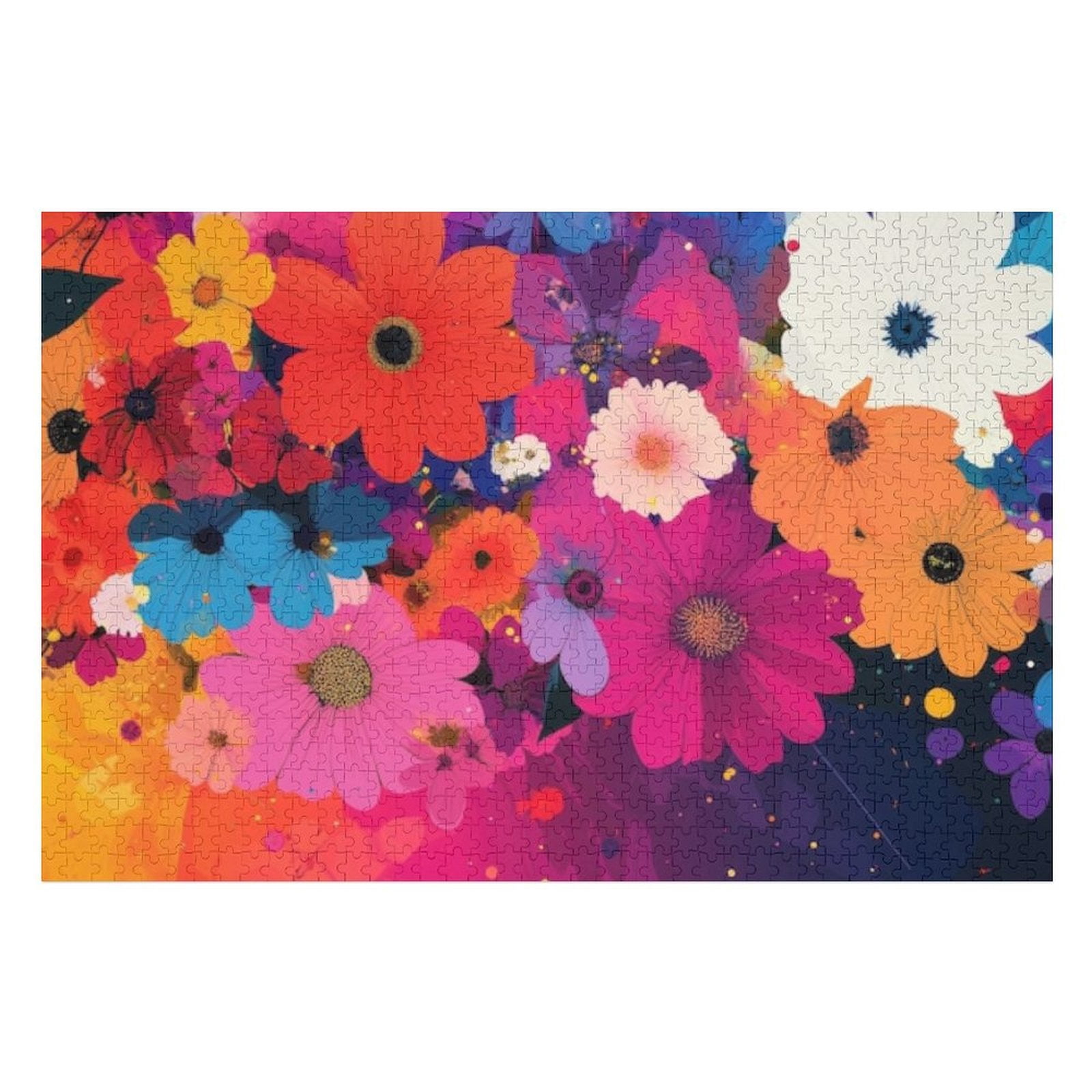 Puzzles for Adults 1000 Pieces - Vibrant Watercolorstyle Abstract ...
