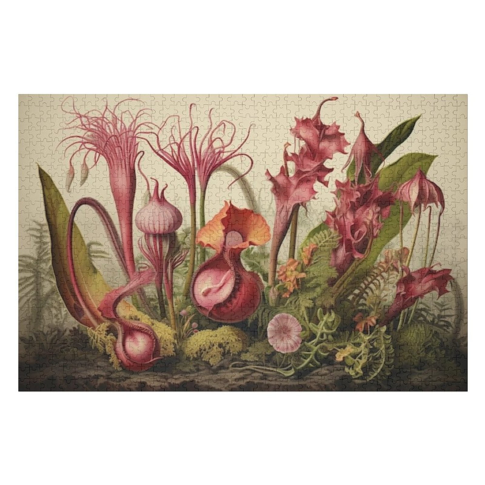 Puzzles for Adults 1000 Pieces - Vintage Botanical Exotic Carnivorous ...