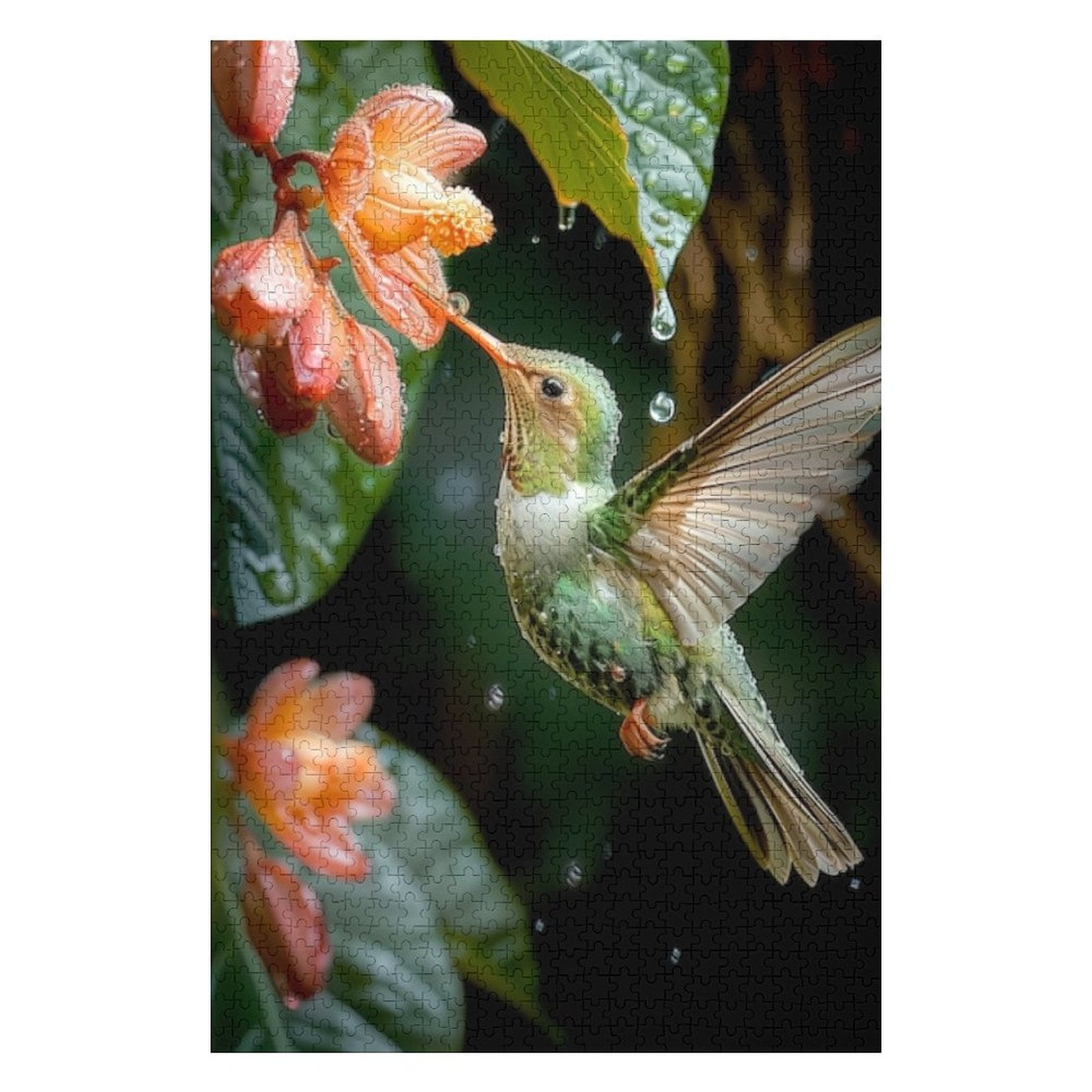 Puzzles for Adults 1000 Pieces - Vividly Colored Hummingbird Nature ...
