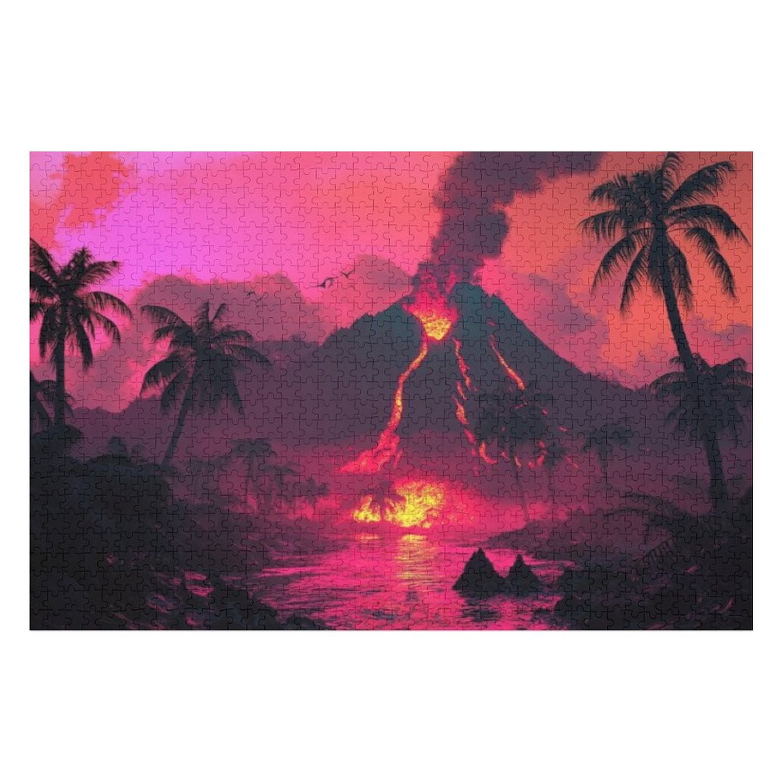 Puzzles for Adults 1000 Pieces - Volcano Puzzle Challenging Educational ...