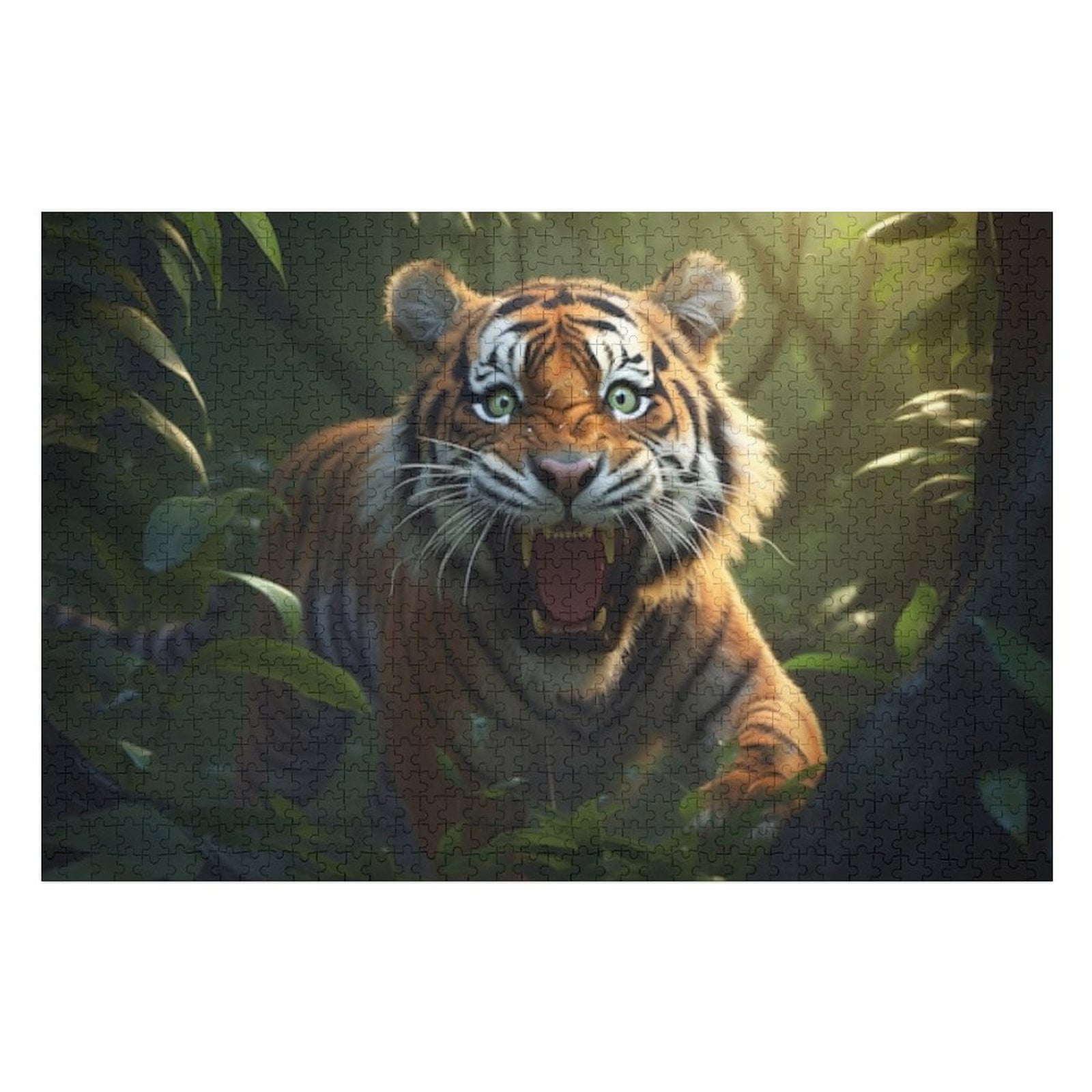 Puzzles for Adults 1000 Pieces - Young Tiger Jungle Adult Stress Relief Puzzle, Youth ...