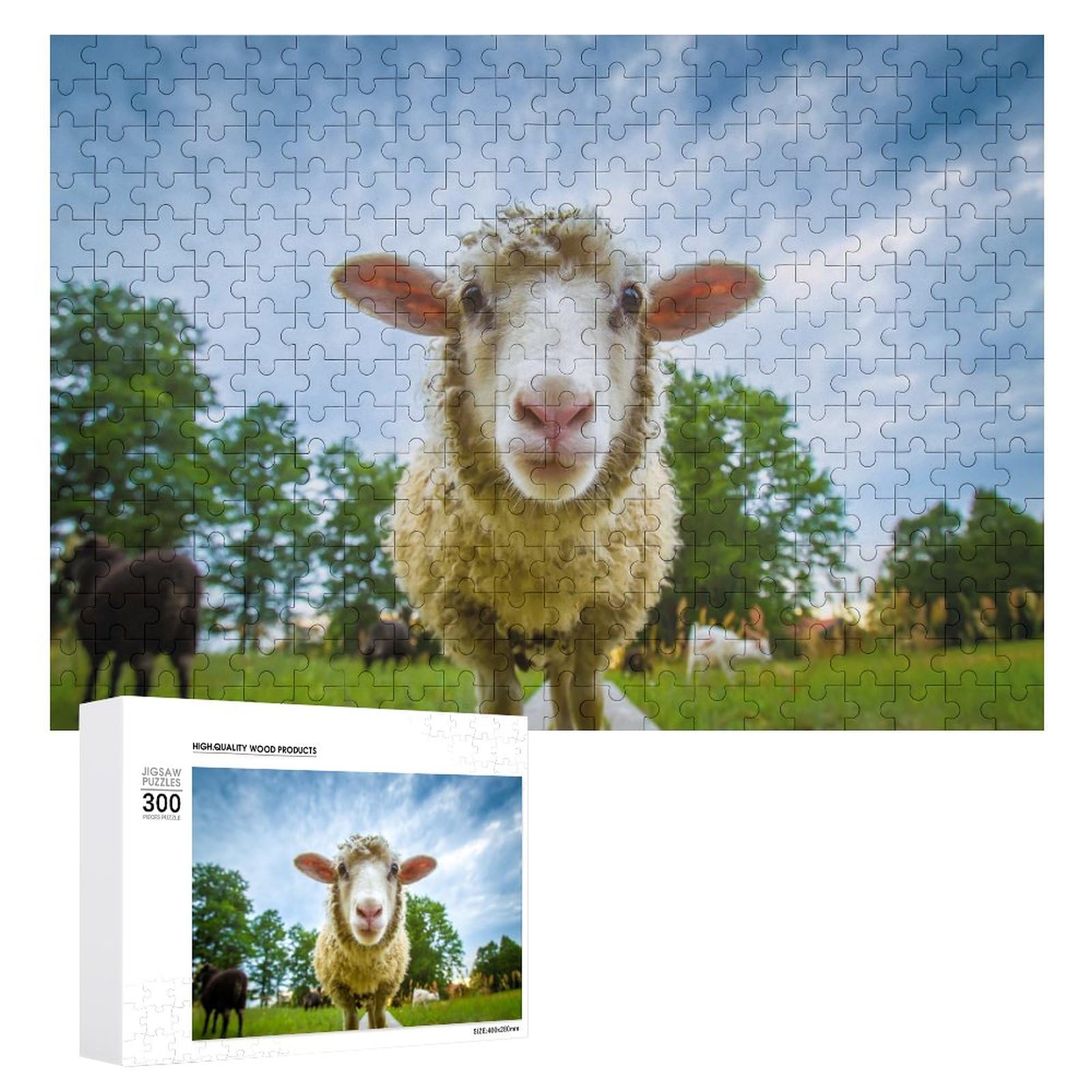 Puzzles for Adults 300 MSF2 Pieces, Cute Sheep Jigsaw Puzzle Fun Family Challenging Puzzles ...
