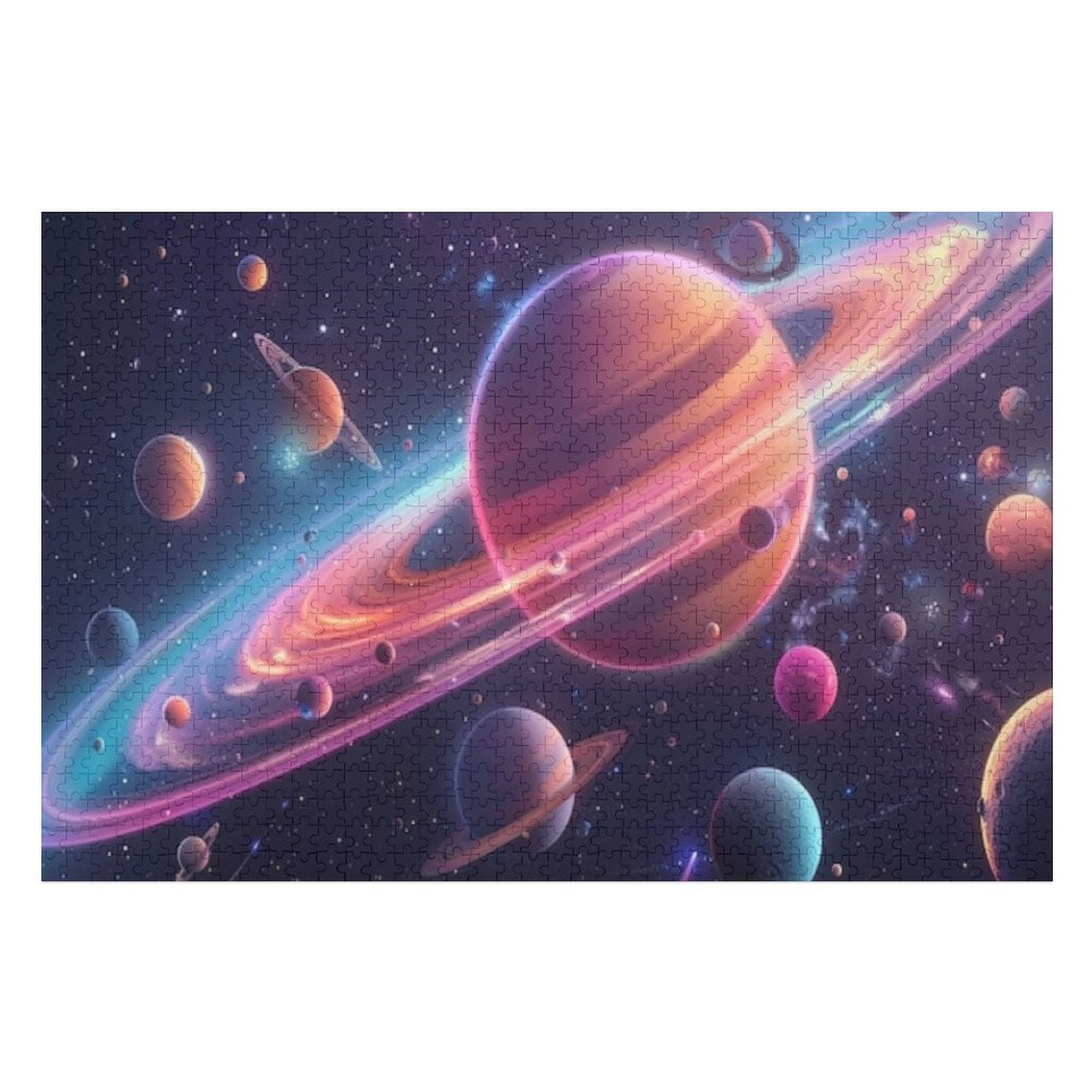 Puzzles for Adults 300 Pieces - Animated Cartoon Planets Funny Puzzle ...