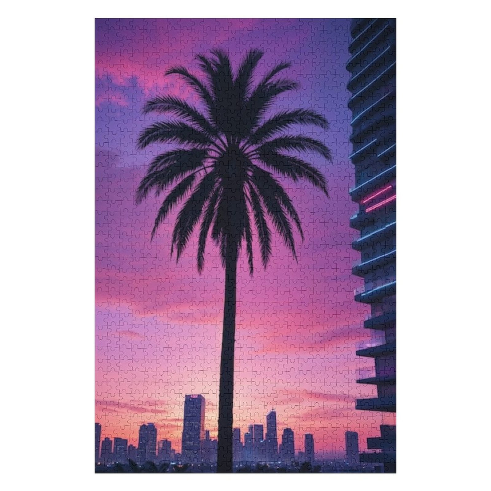 Puzzles for Adults 300 Pieces - Beautiful Palm Tree Vivid Colors Funny ...