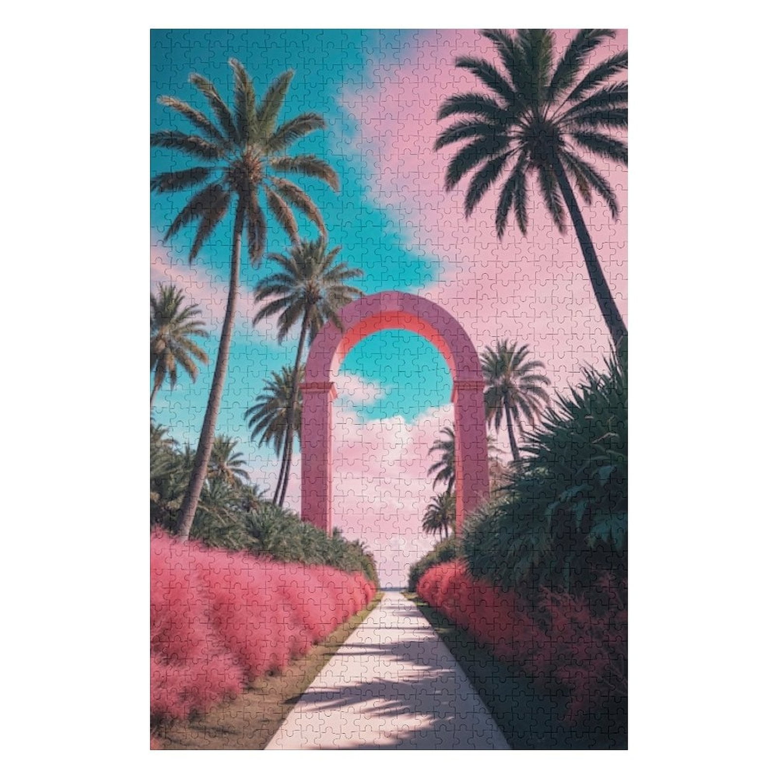 Puzzles for Adults 300 Pieces - Beautiful Palm Tree Vivid Colors Funny ...