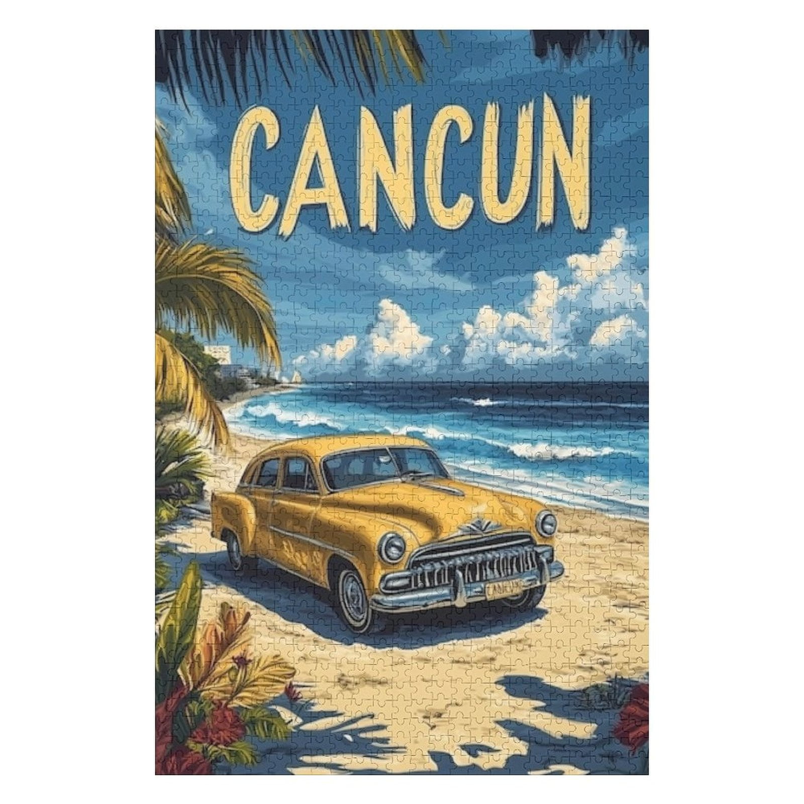 Puzzles for Adults 300 Pieces - Cancun Mexico Vintage Puzzle Christmas ...