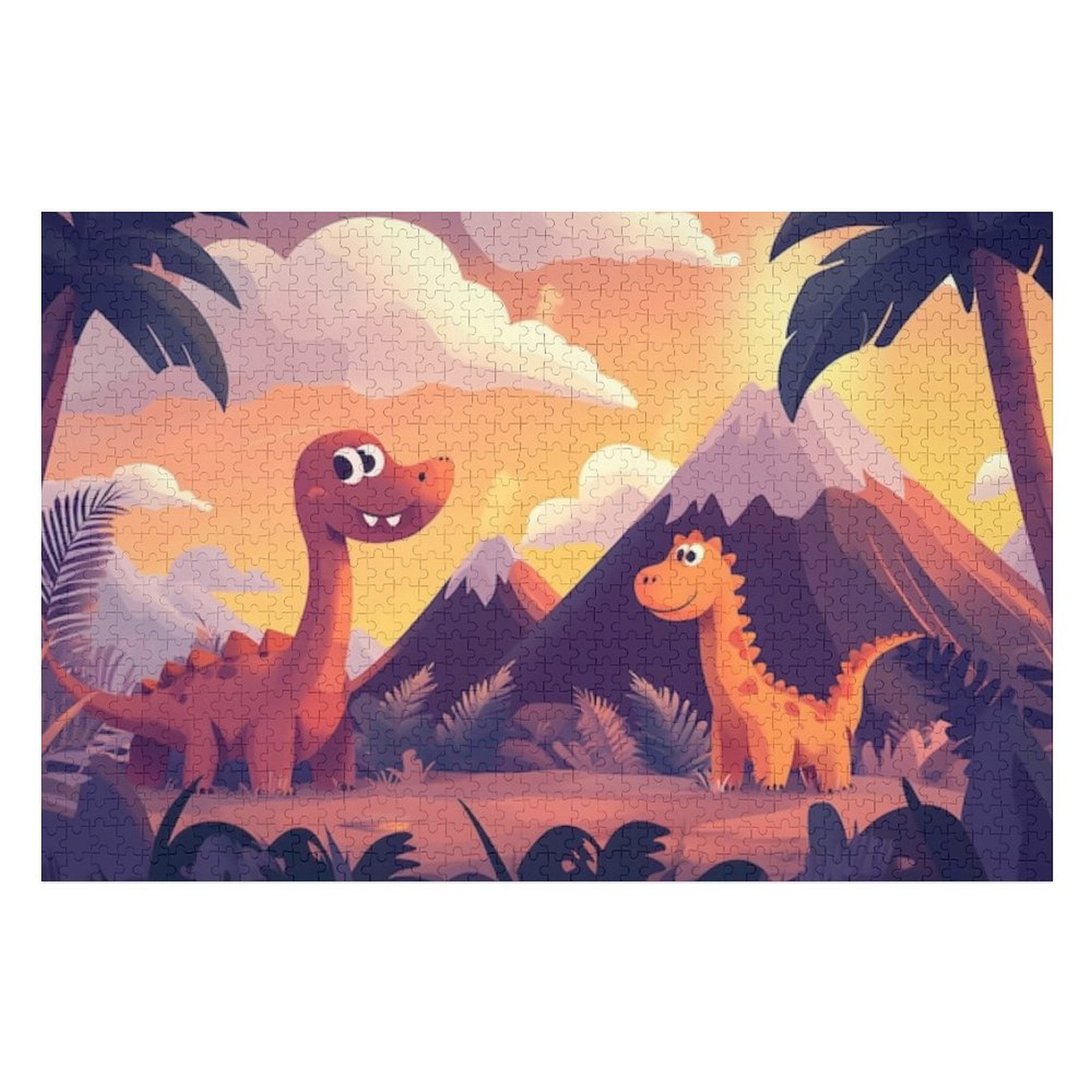 Puzzles for Adults 300 Pieces - Cute Dinosaur Funny Puzzles Poster ...
