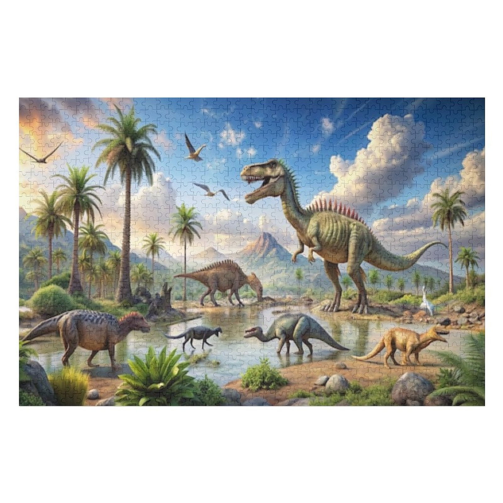 Puzzles for Adults 300 Pieces - Dinosaurs Funny Puzzle Unique Difficult ...