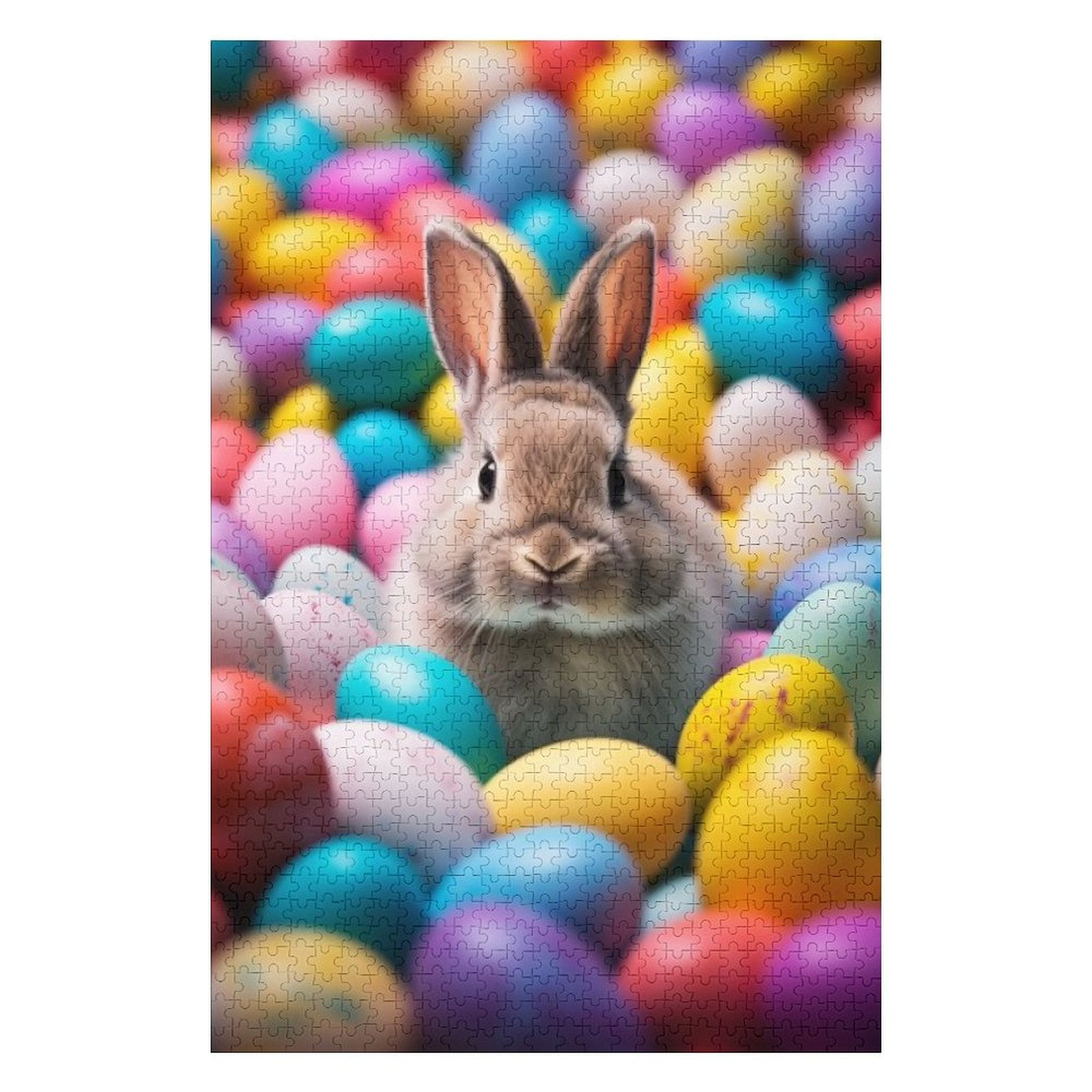Puzzles for Adults 300 Pieces - Easter Celebration With Bunny Funny ...