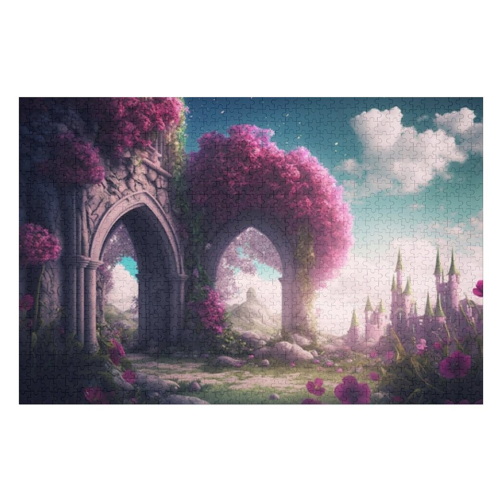 Puzzles for Adults 300 Pieces - Fairyland Forest With Tall Trees Puzzle ...