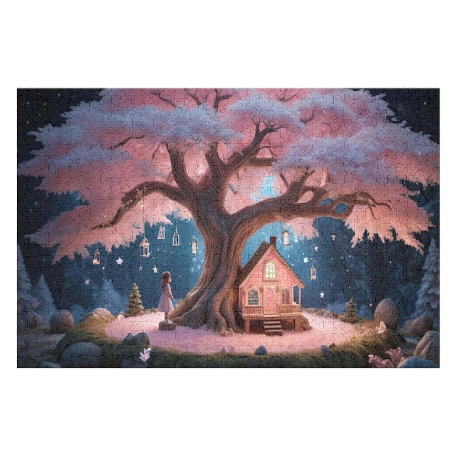 Puzzles for Adults 300 Pieces - House With Tree Challenging Jigsaw ...