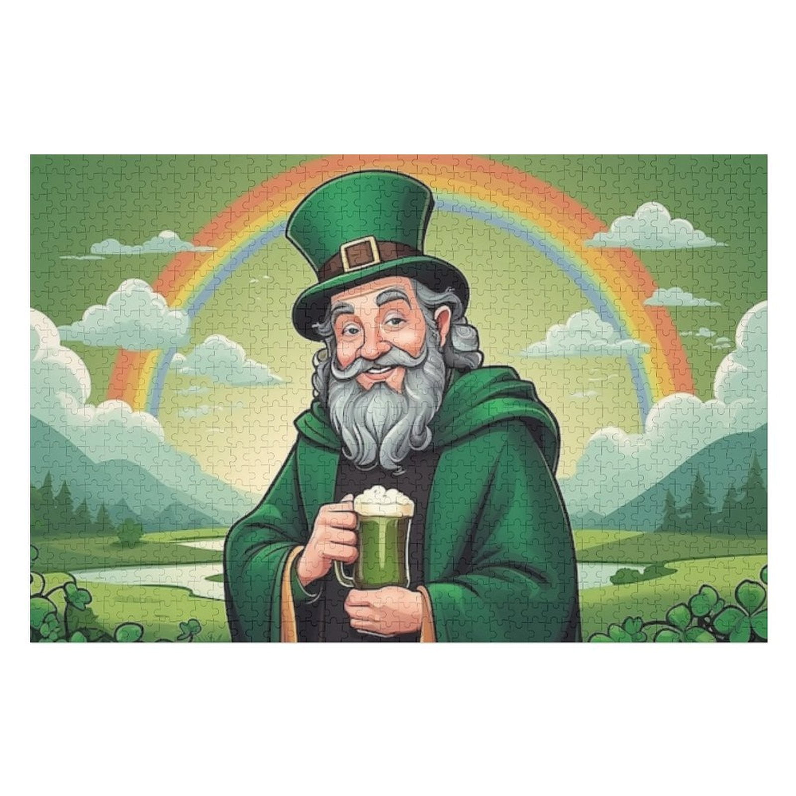 Puzzles for Adults 300 Pieces - Irish Saint Patrick Cartoon Funny ...