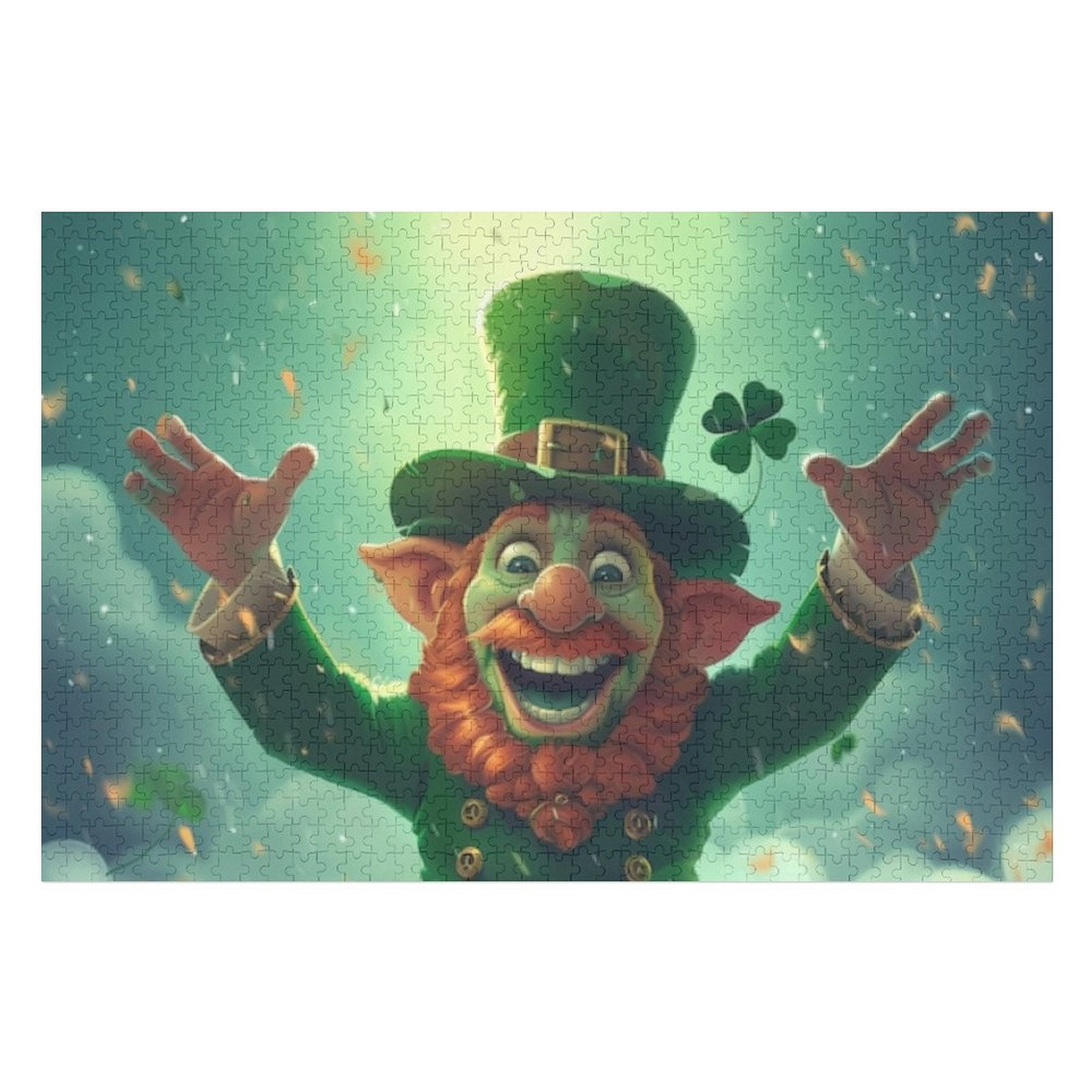 Puzzles for Adults 300 Pieces - Lucky Leprechaun Celebration Funny ...