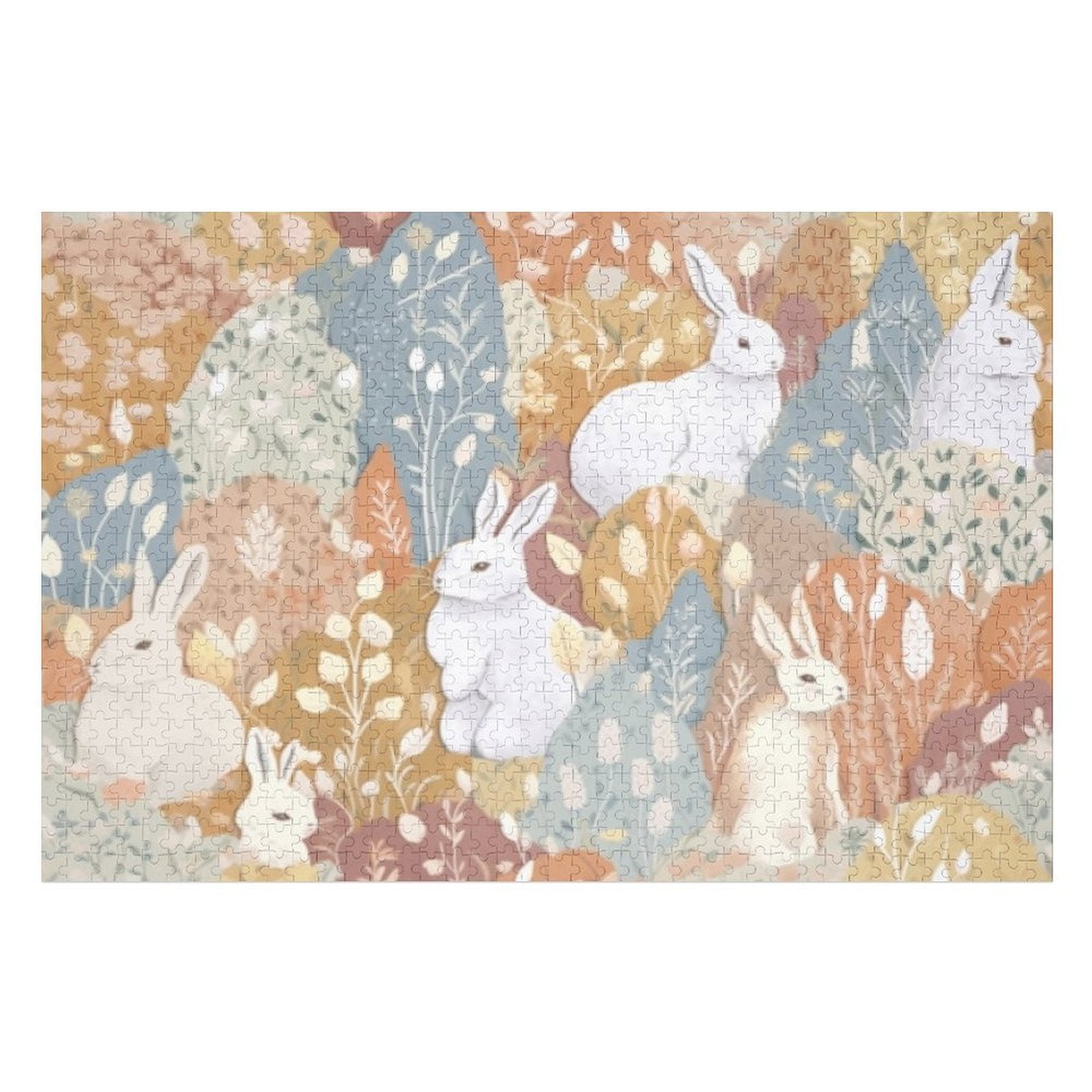 Puzzles for Adults 300 Pieces - Many Rabbits That Are Sitting Grass ...