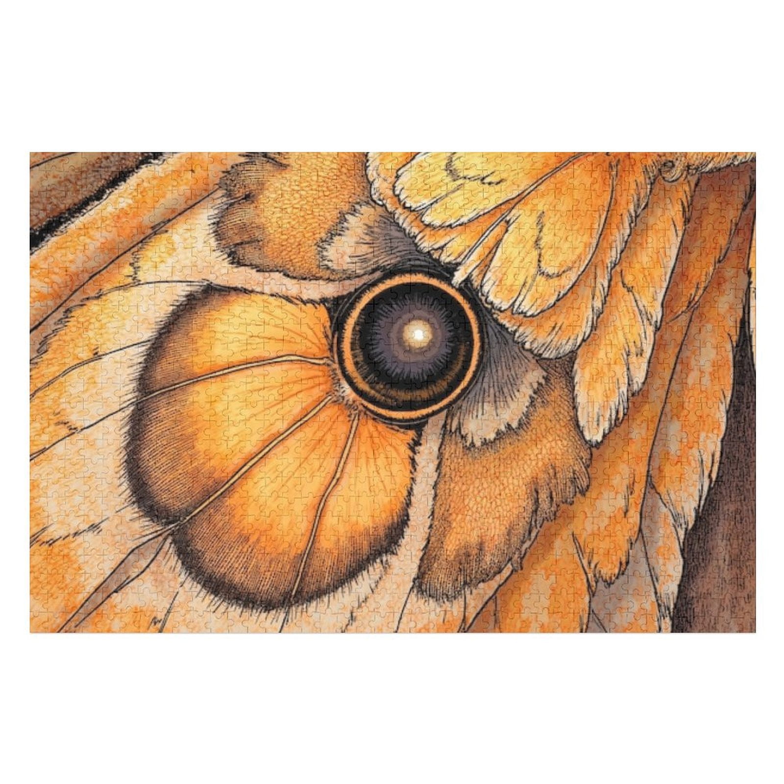 Puzzles for Adults 300 Pieces - Moth S Eye Pattern Funny Puzzle ...