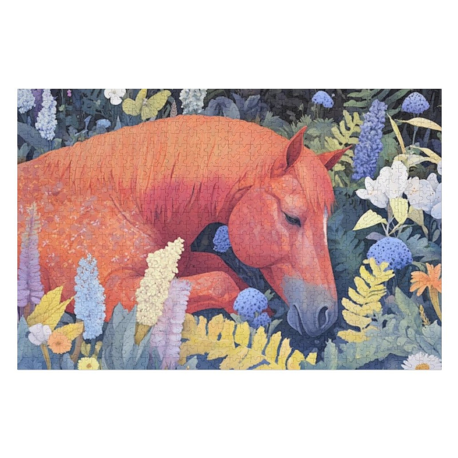 Puzzles for Adults 300 Pieces - Red Horse Spring Funny Puzzle Learning ...