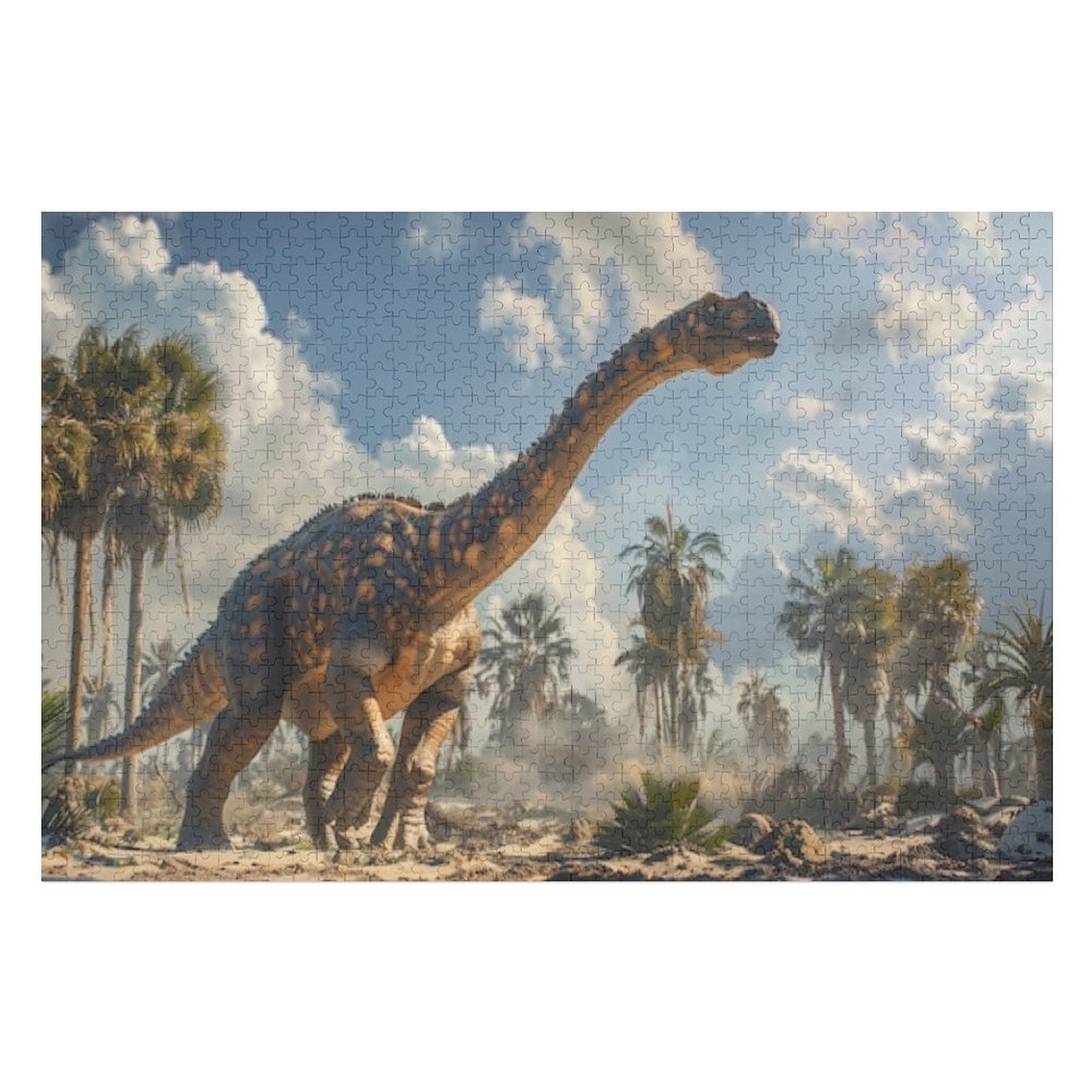 Puzzles for Adults 300 Pieces - Sauropod Dinosaur Nature Funny Puzzles ...