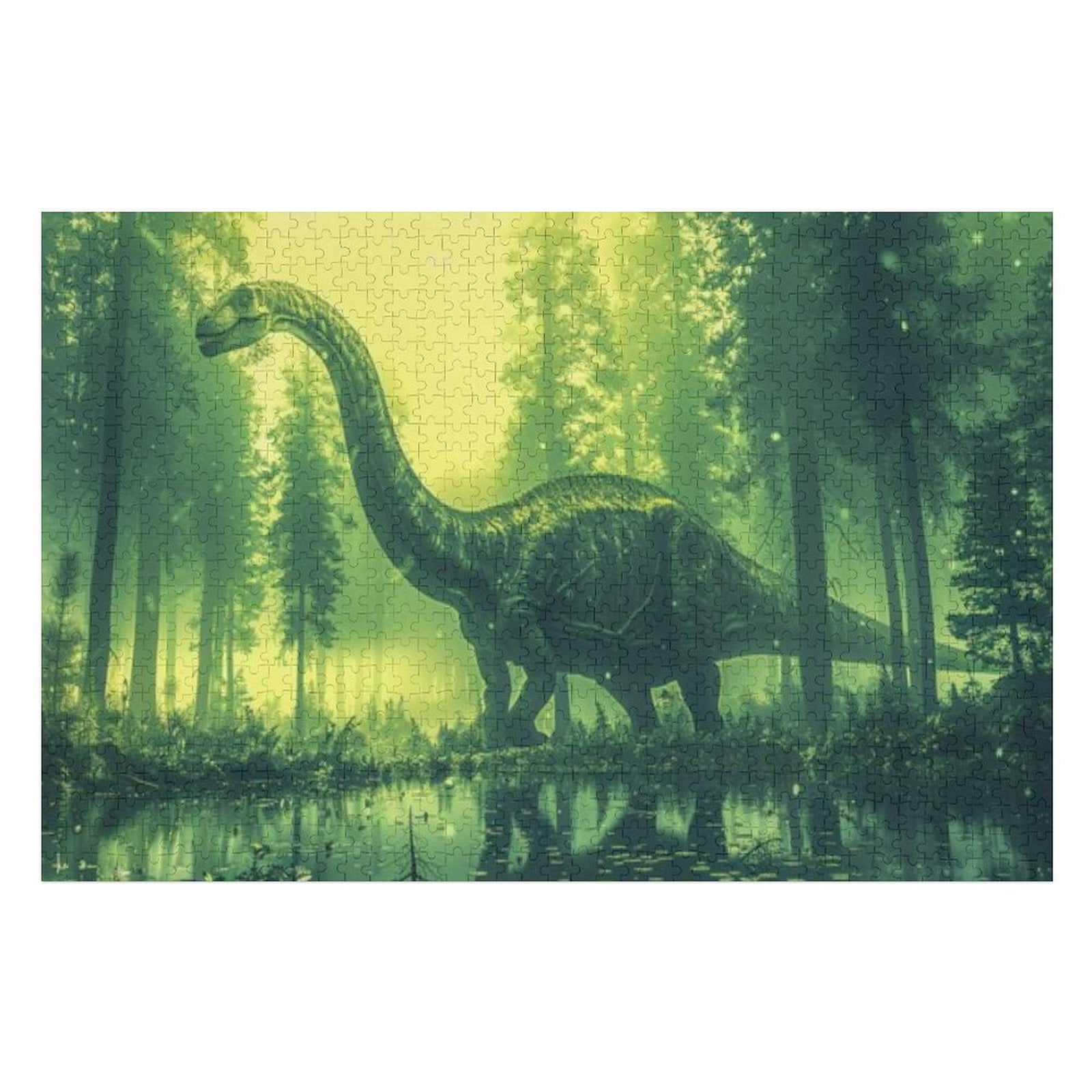 Puzzles for Adults 300 Pieces - Sauropod Dinosaur Nature Puzzle Brain ...