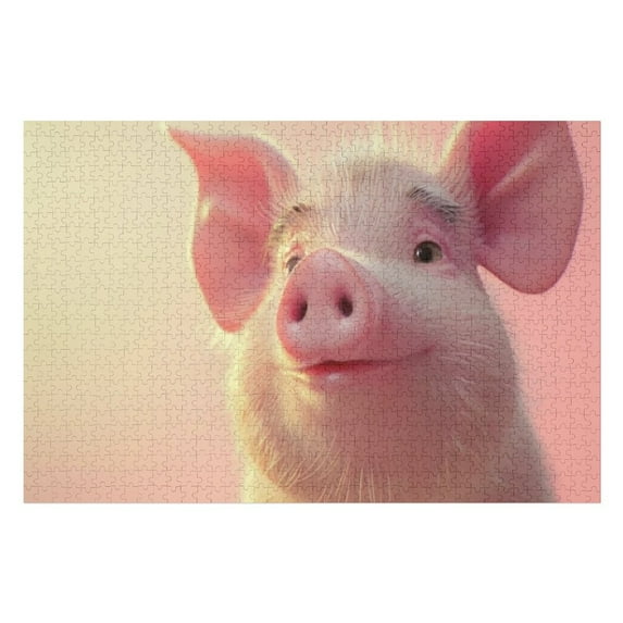 Puzzles for Adults 300 Pieces - Smiling Piglet Funny Puzzle Learning ...