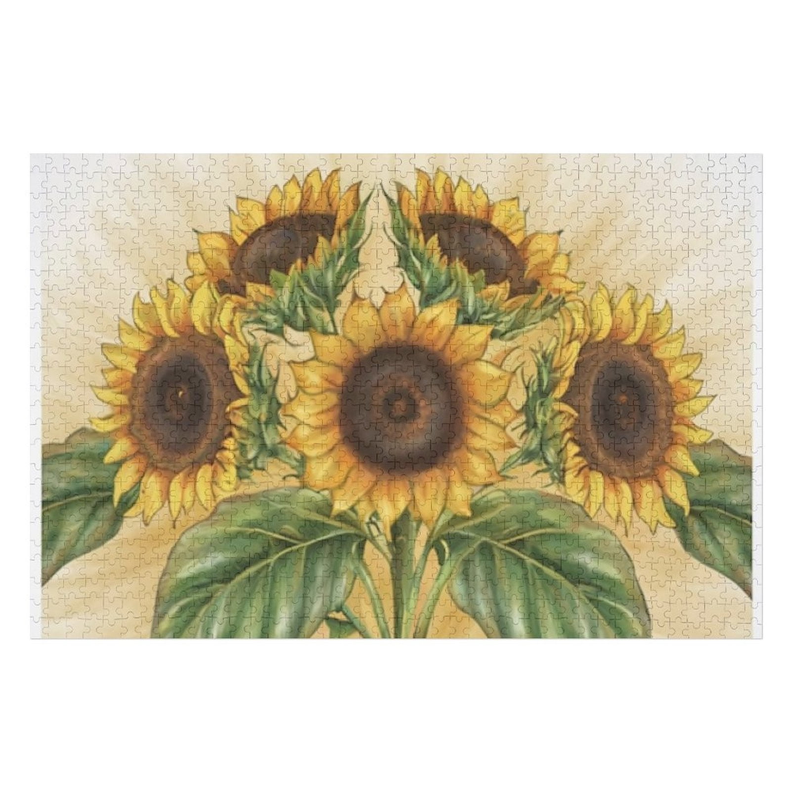 Puzzles for Adults 300 Pieces - Sunflowers Funny Puzzles Poster Family ...