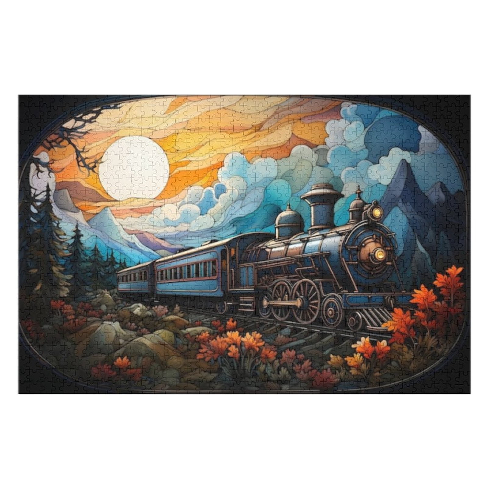 Puzzles for Adults 300 Pieces - Train Funny Puzzle Learning Educational ...