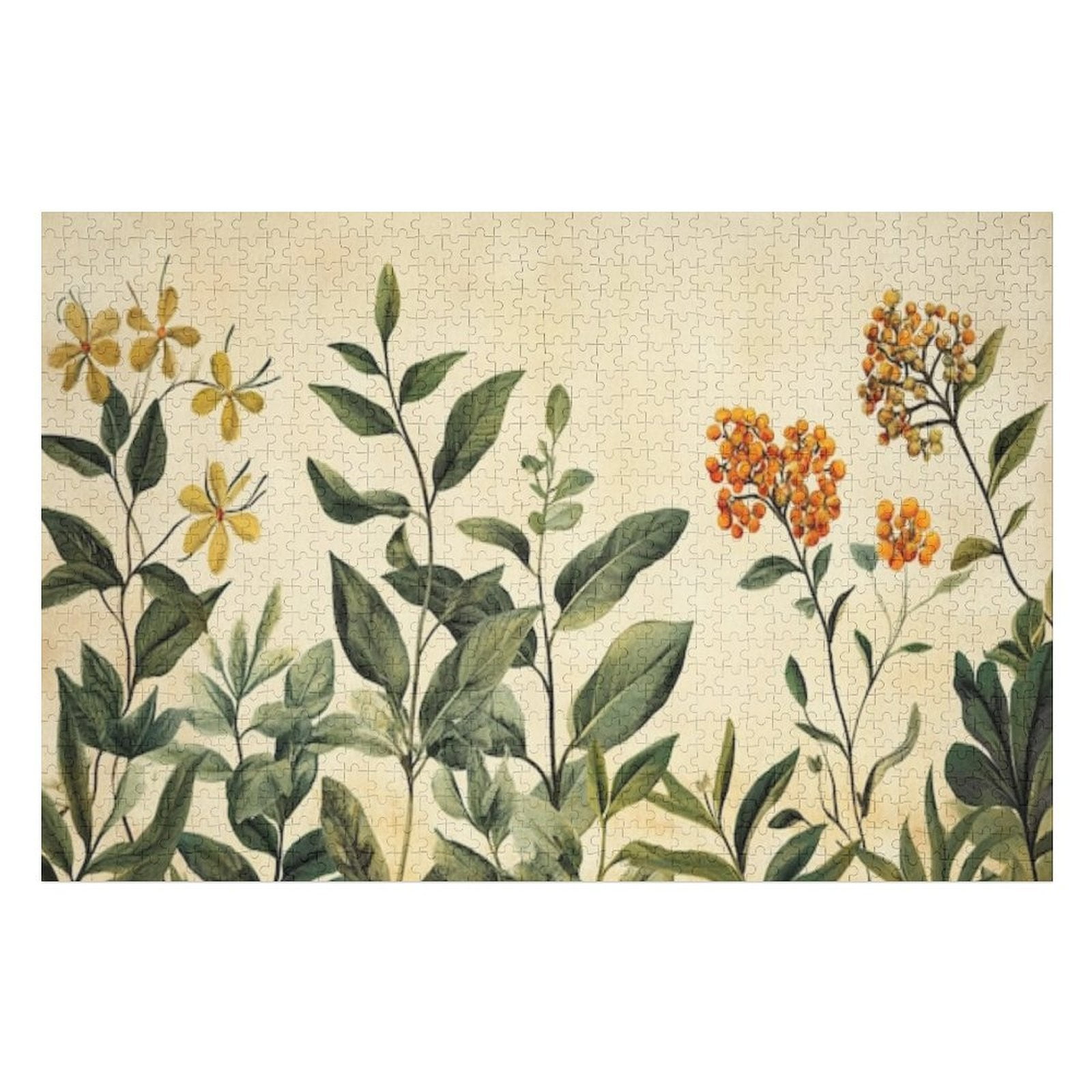 Puzzles for Adults 300 Pieces - Vintage Botanical Plants Puzzles for ...