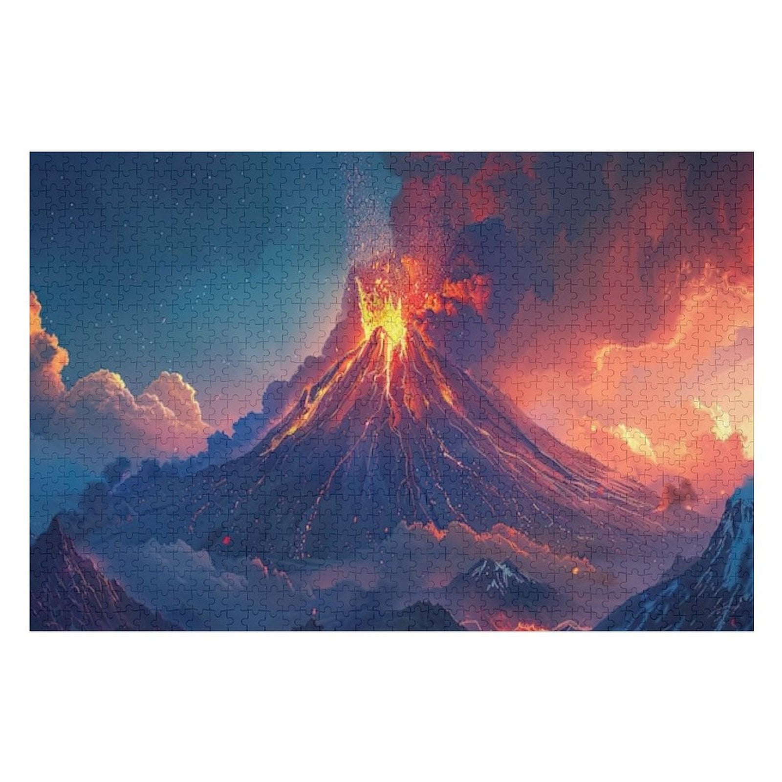Puzzles for Adults 300 Pieces - Volcano Funny Puzzle, Seek And Find Activities, Puzzle Toys For ...