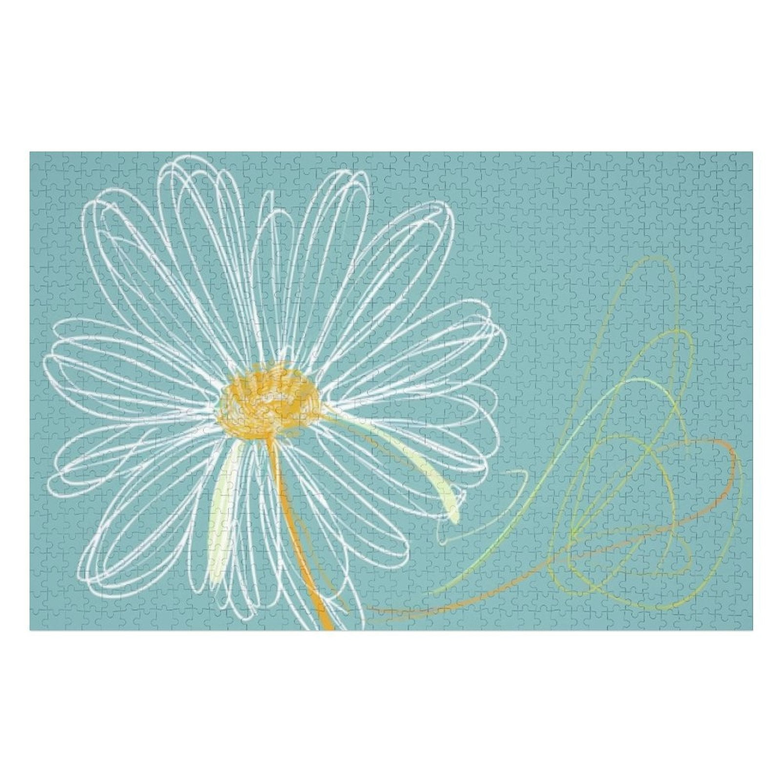 Puzzles for Adults 300 Pieces - White Daisy Flower Funny Puzzle, Seek ...