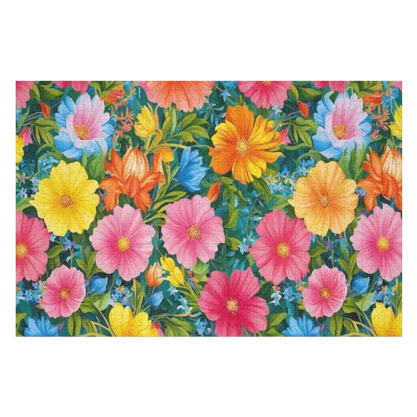 Puzzles for Adults 500 Pieces - Abstract Floral Perfect Interlocking ...