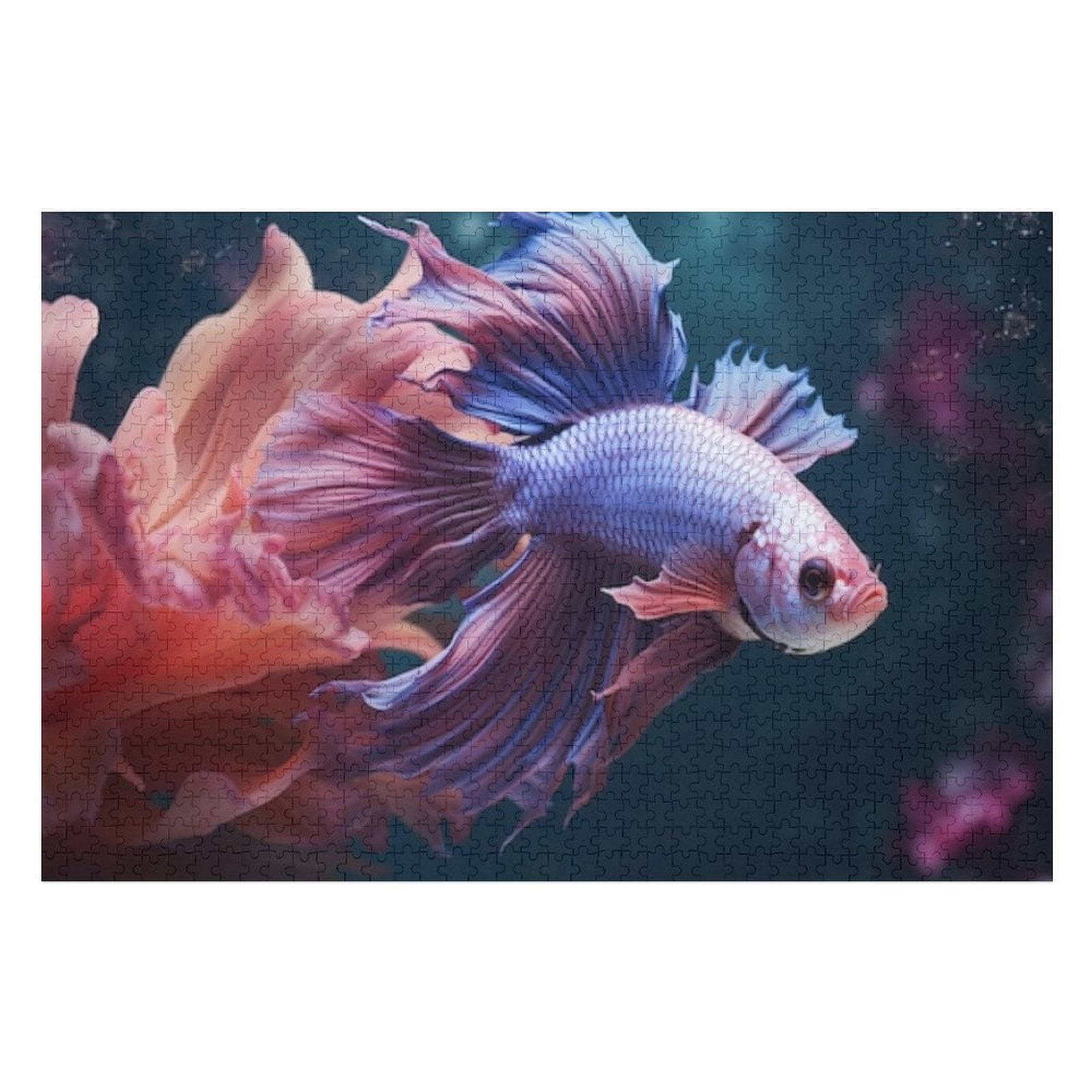 Puzzles for Adults 500 Pieces - Beautiful Exotic Colorful Fish Funny ...
