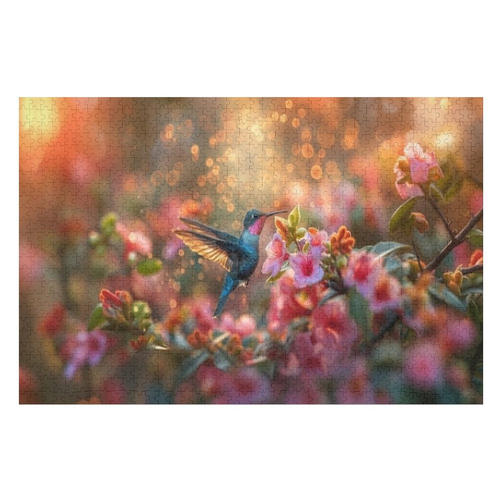 Puzzles for Adults 500 Pieces - Beautiful Hummingbird Its Natural ...