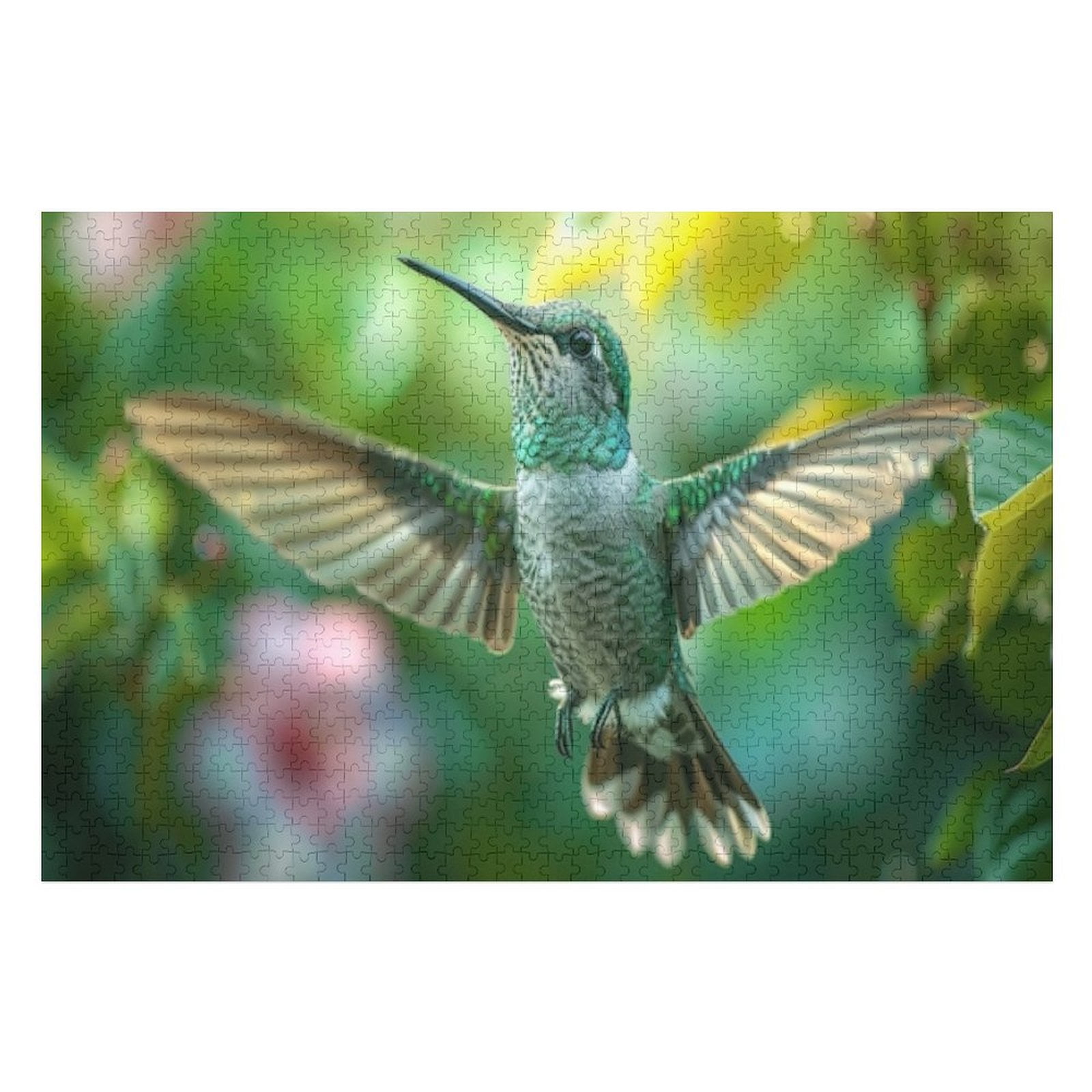 Puzzles for Adults 500 Pieces - Beautiful Hummingbird Its Natural ...