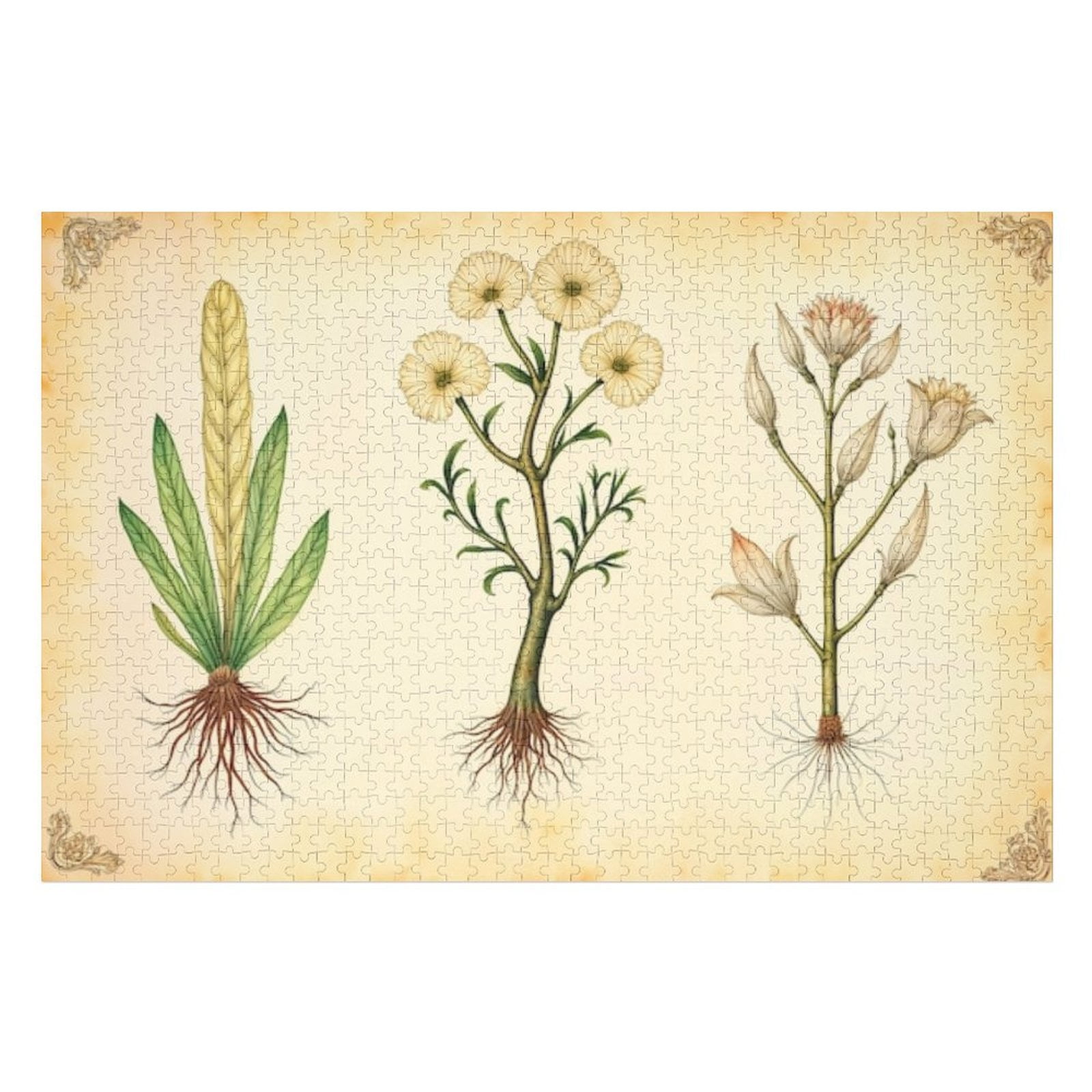 Puzzles for Adults 500 Pieces - Botanical Herbs Funny Puzzles Poster ...