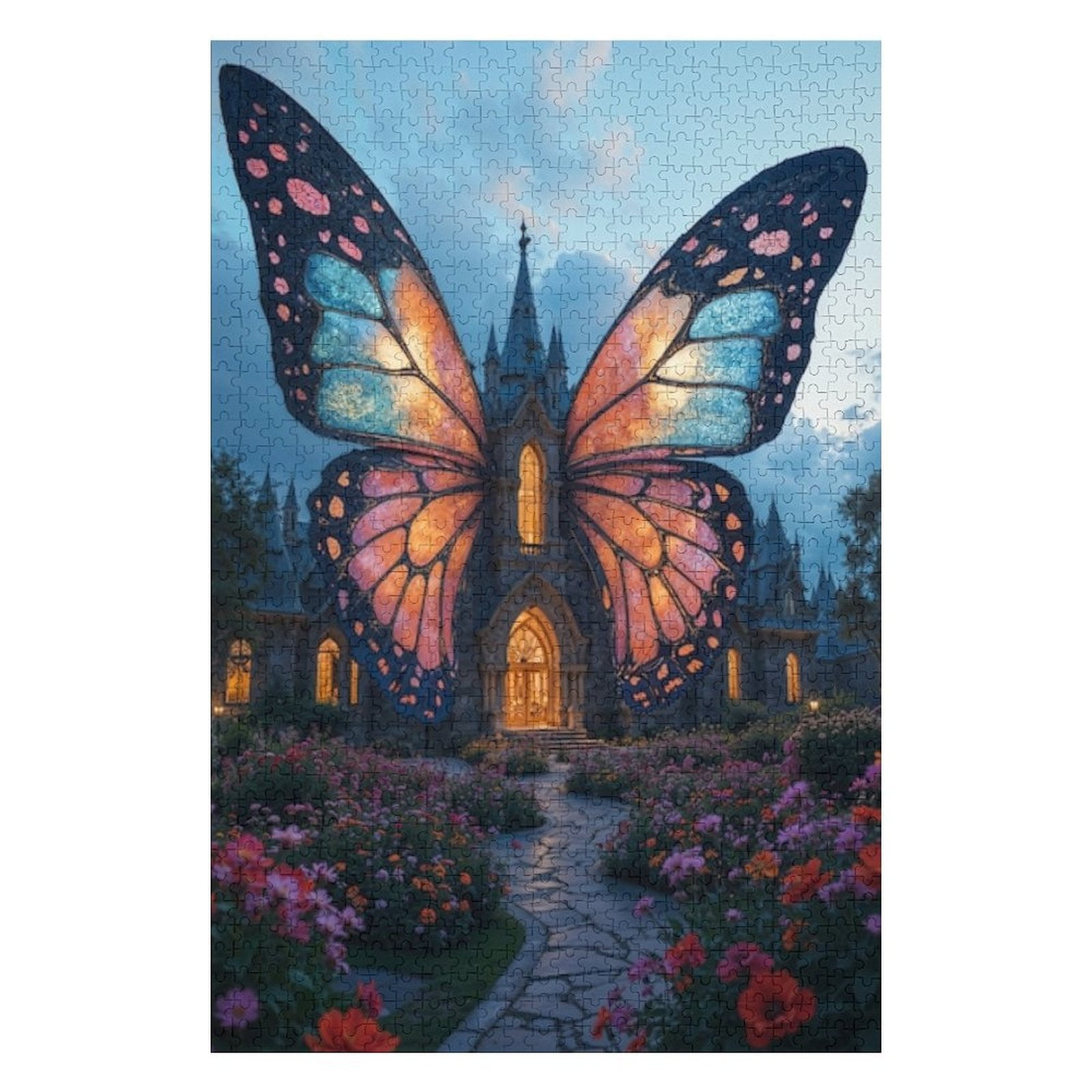 Puzzles for Adults 500 Pieces - Butterfly Castle Funny Puzzle Learning ...