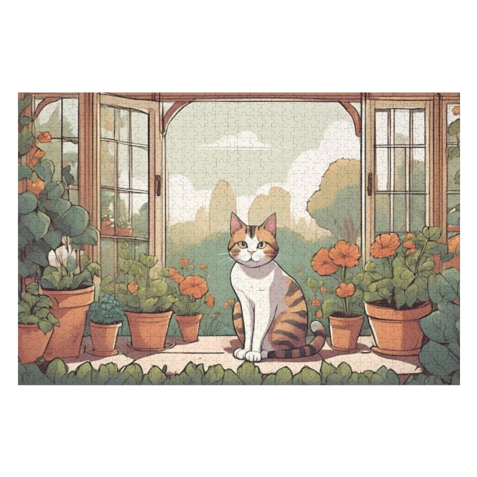 Puzzles for Adults 500 Pieces - Cat International Day Funny Puzzle ...