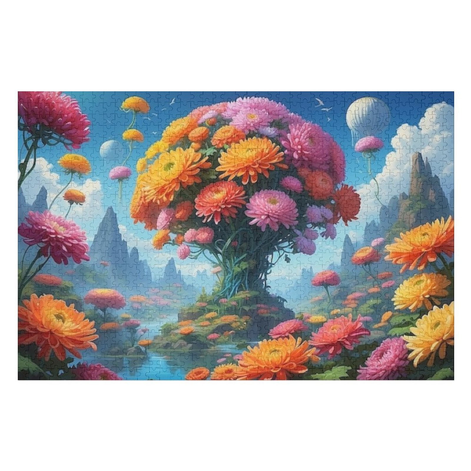 Puzzles for Adults 500 Pieces - Chrysanthemum Voyage Funny Puzzles ...